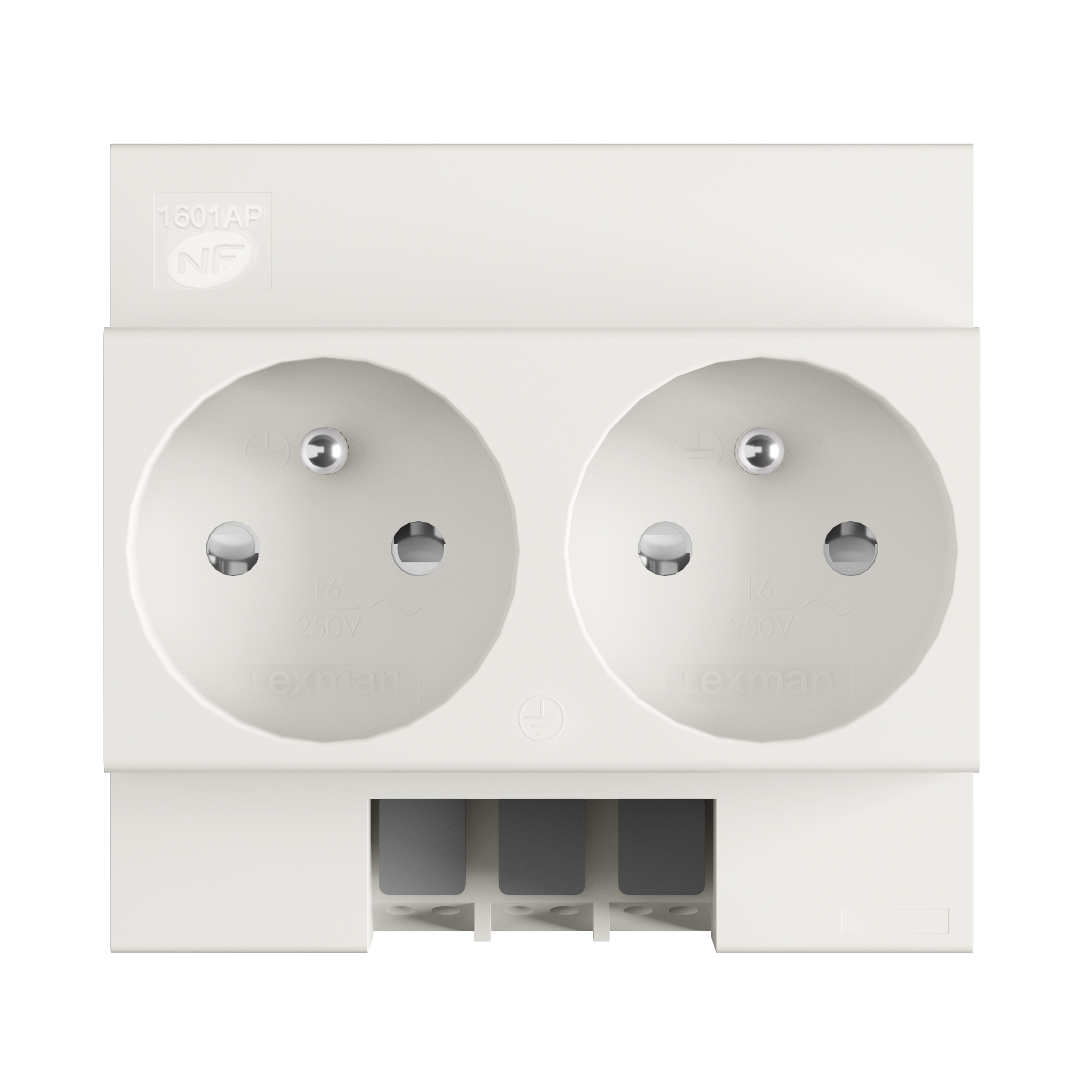 Double prise modulaire 2 P +T LEXMAN 16 A | Leroy Merlin