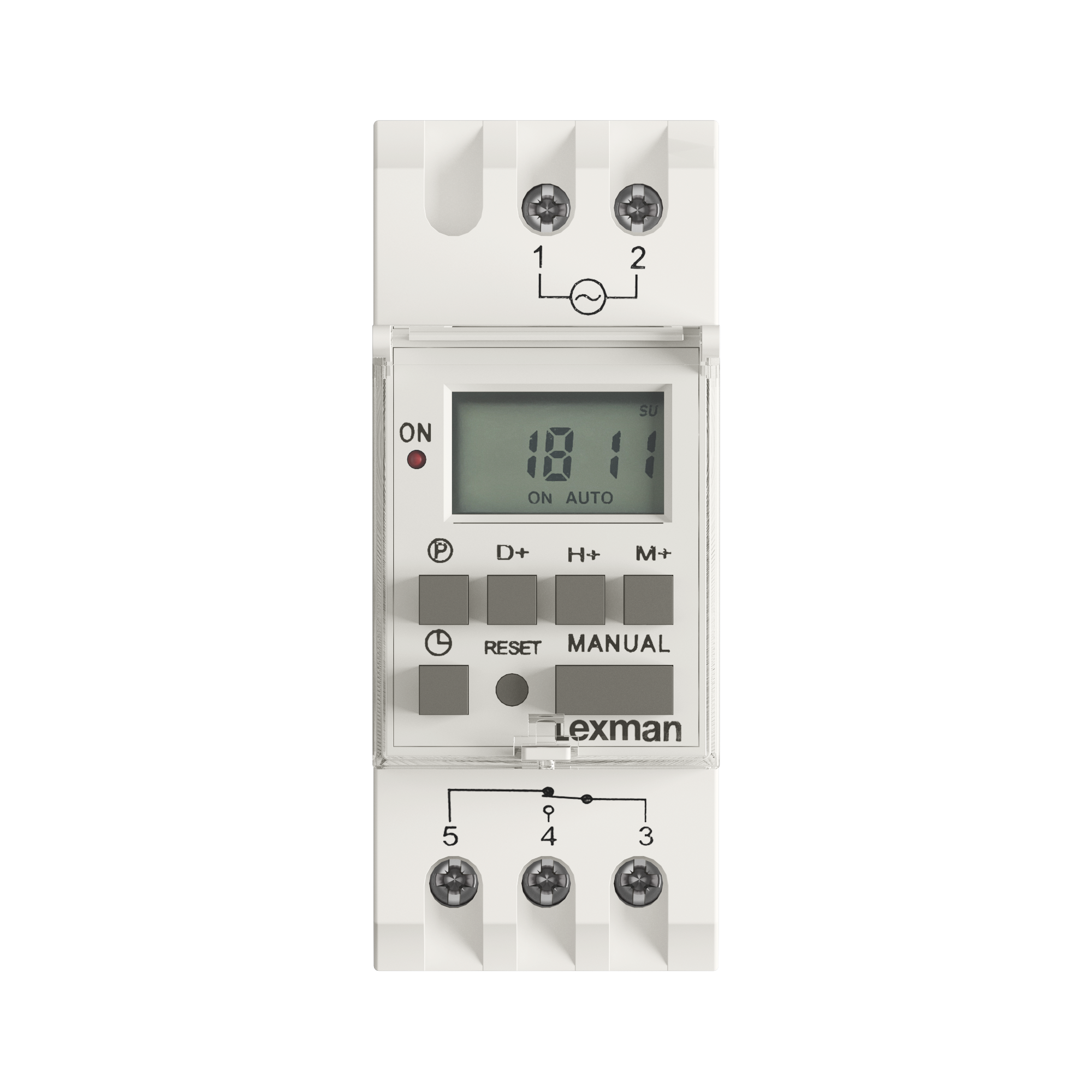 Reloj digital 2 modulos c/reserva LEXMAN | Leroy Merlin