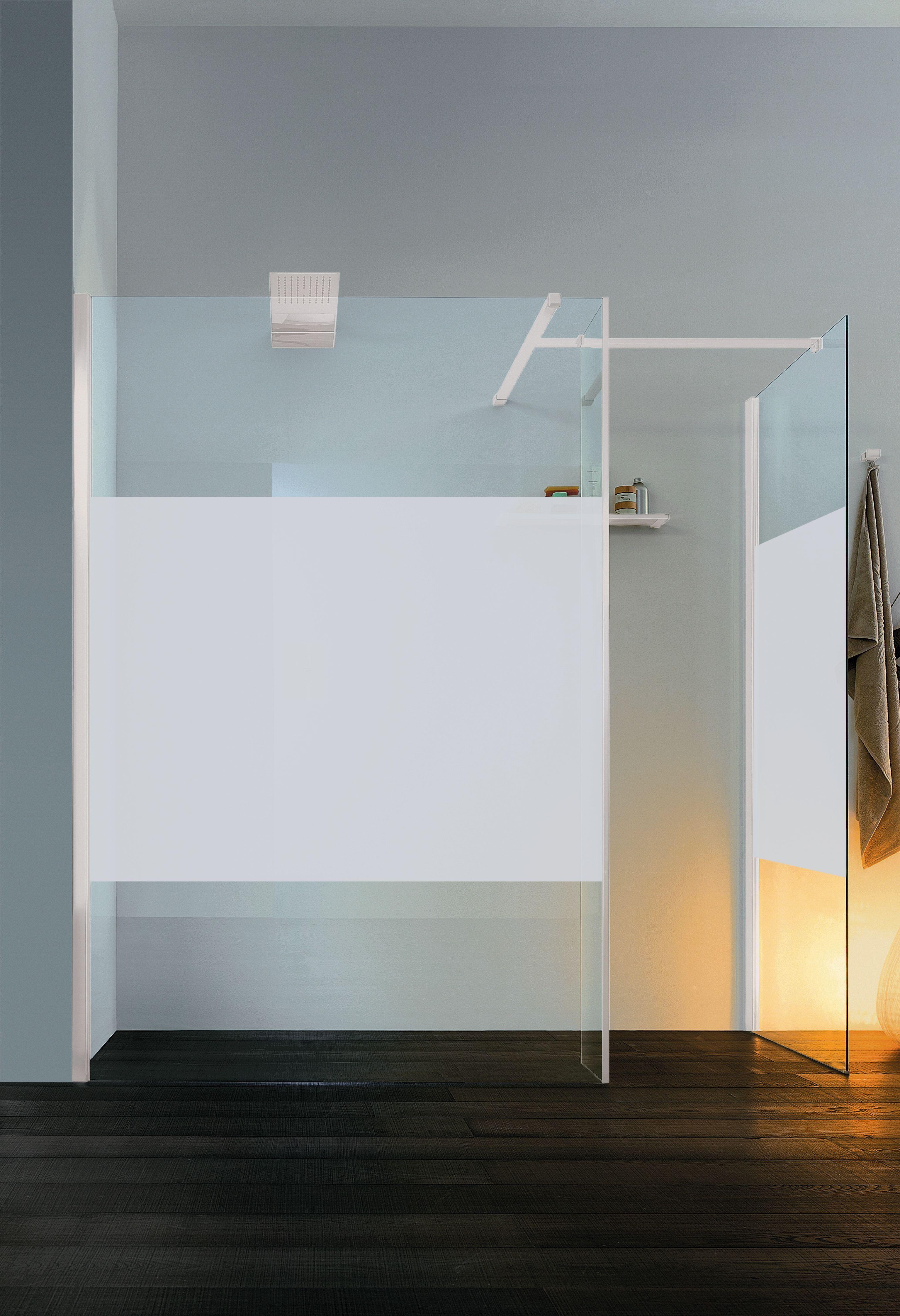 Box doccia walk-in wens L 68 x H 200 cm, vetro 6 mm serigrafato bianco ...