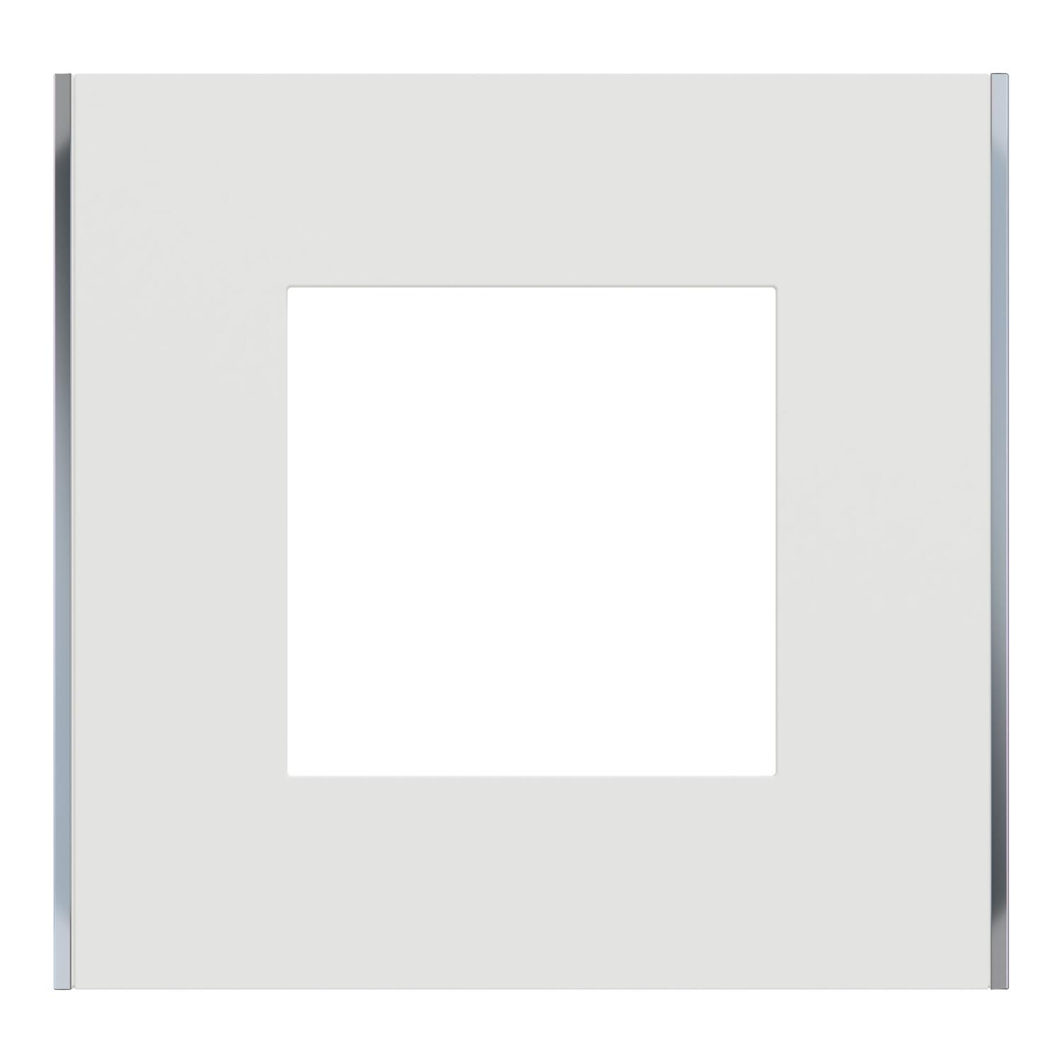 Plaque simple Unica Déco Subtile, SCHNEIDER ELECTRIC, blanc liseré ...