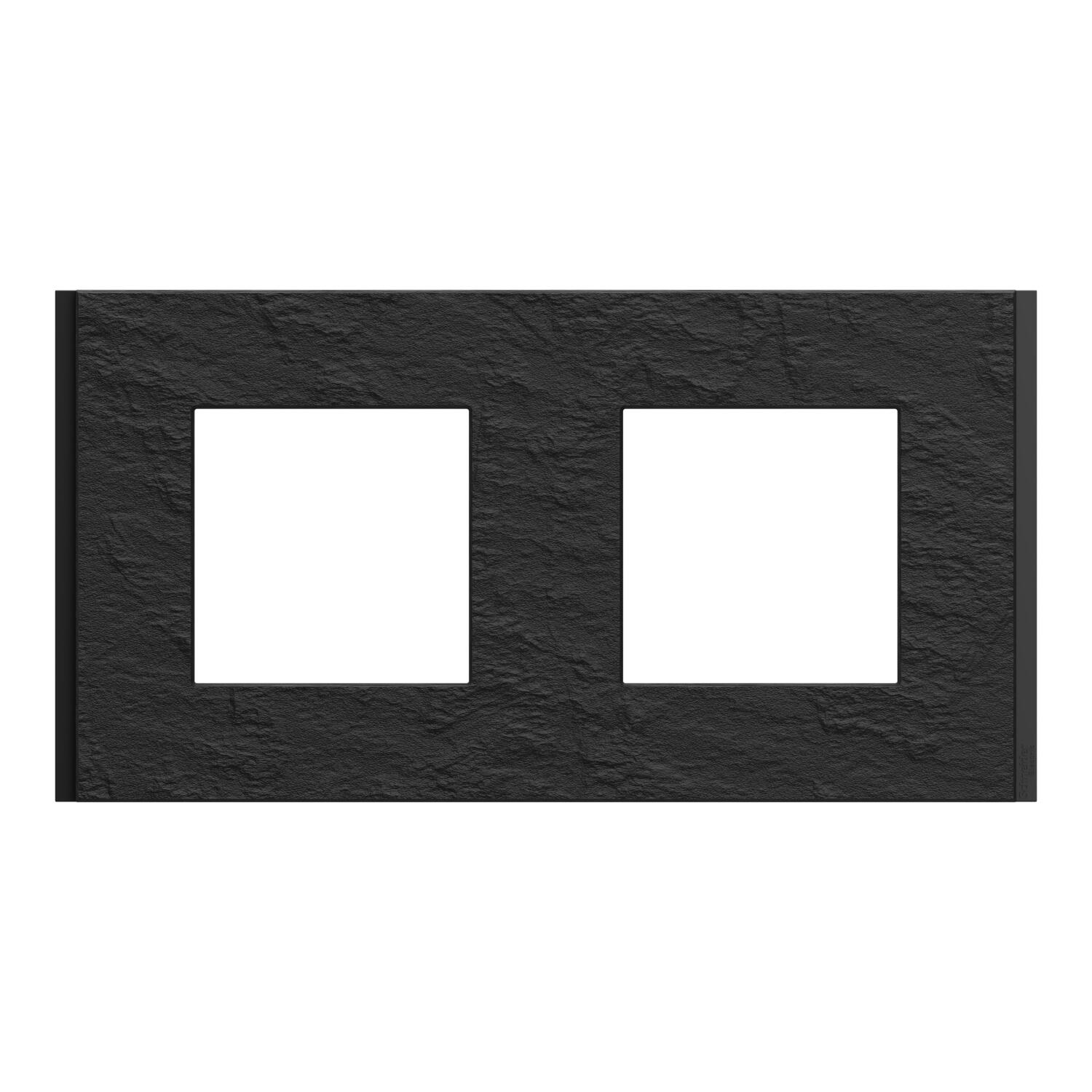 Plaque double Unica Déco Signature, SCHNEIDER ELECTRIC, ardoise | Leroy ...