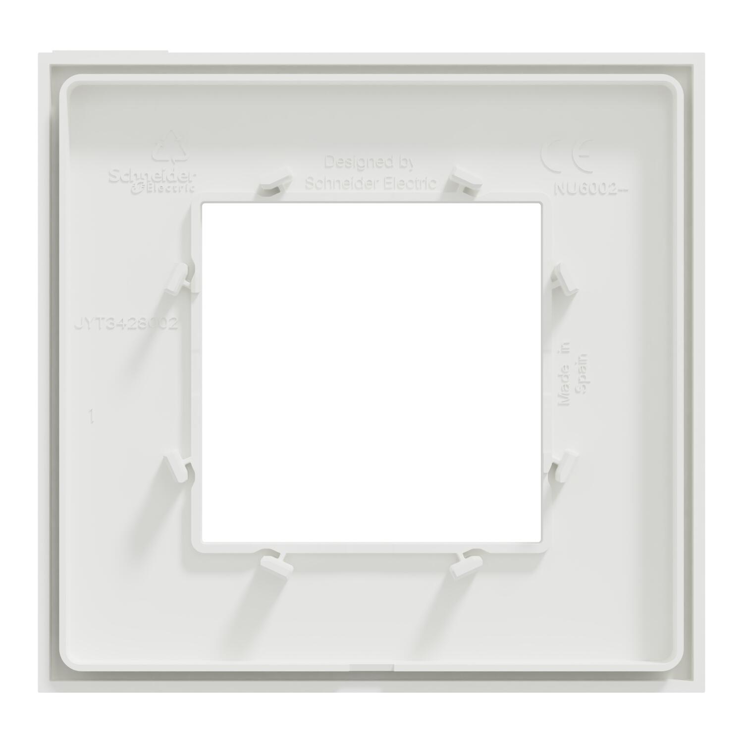 Plaque simple Unica Déco Subtile, SCHNEIDER ELECTRIC, blanc liseré ...