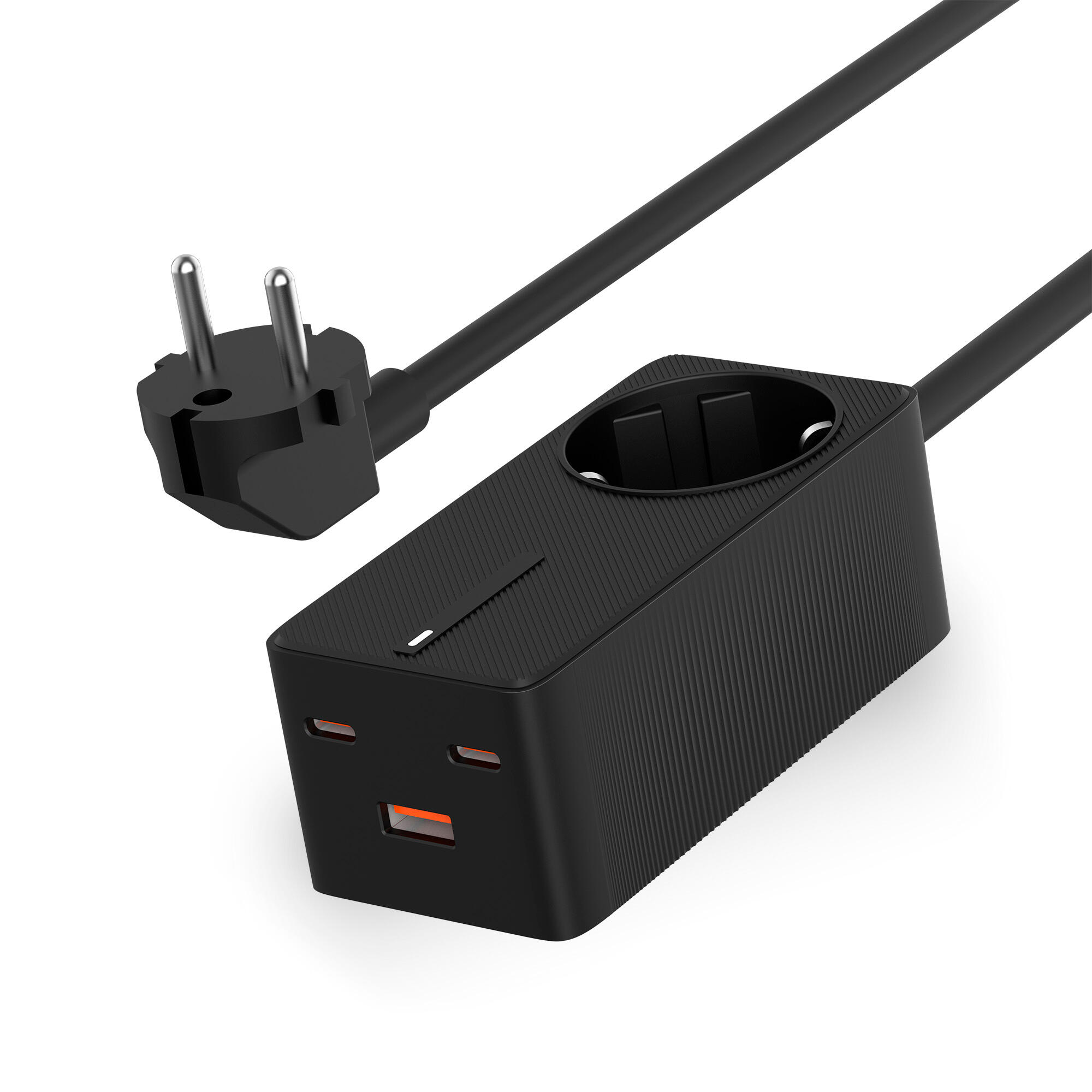 Regleta 1 enchufe schuko con 2 USB-C 1 USB-A GAN 65W | Leroy Merlin
