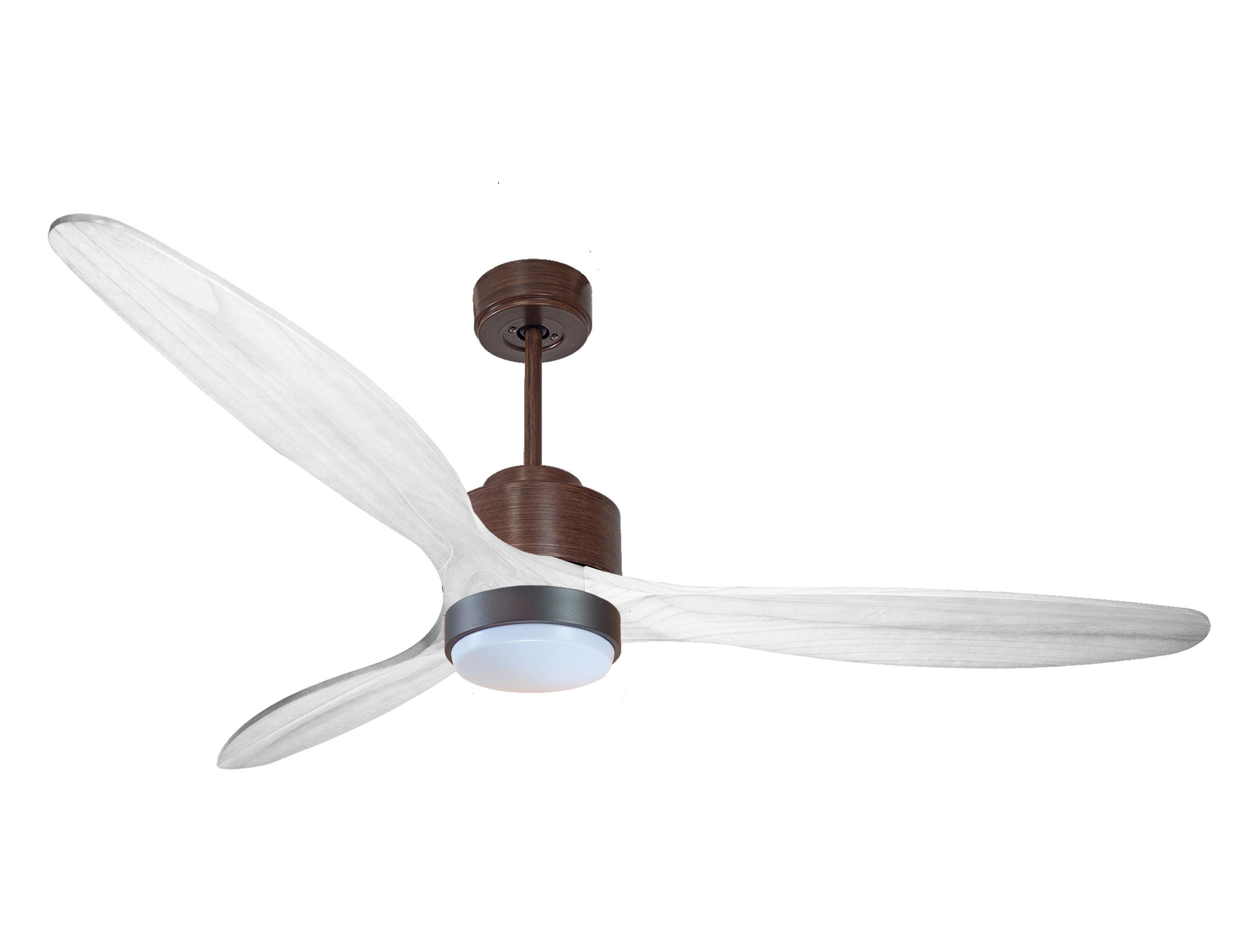 Ventilador de techo con luz motor DC Lima marrón 166 cm | Leroy Merlin