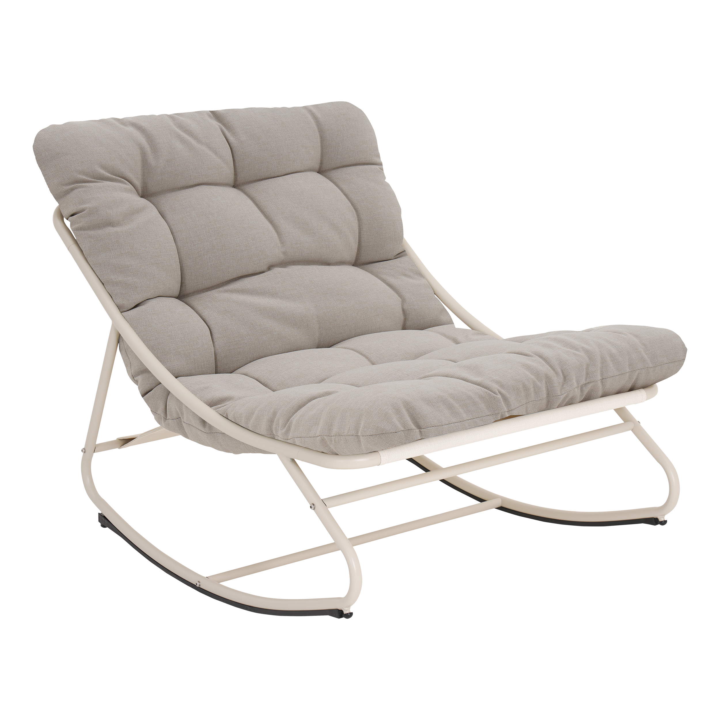 Fotel ogrodowy bujany Cloud beżowy Esti&Esta - Leroy Merlin