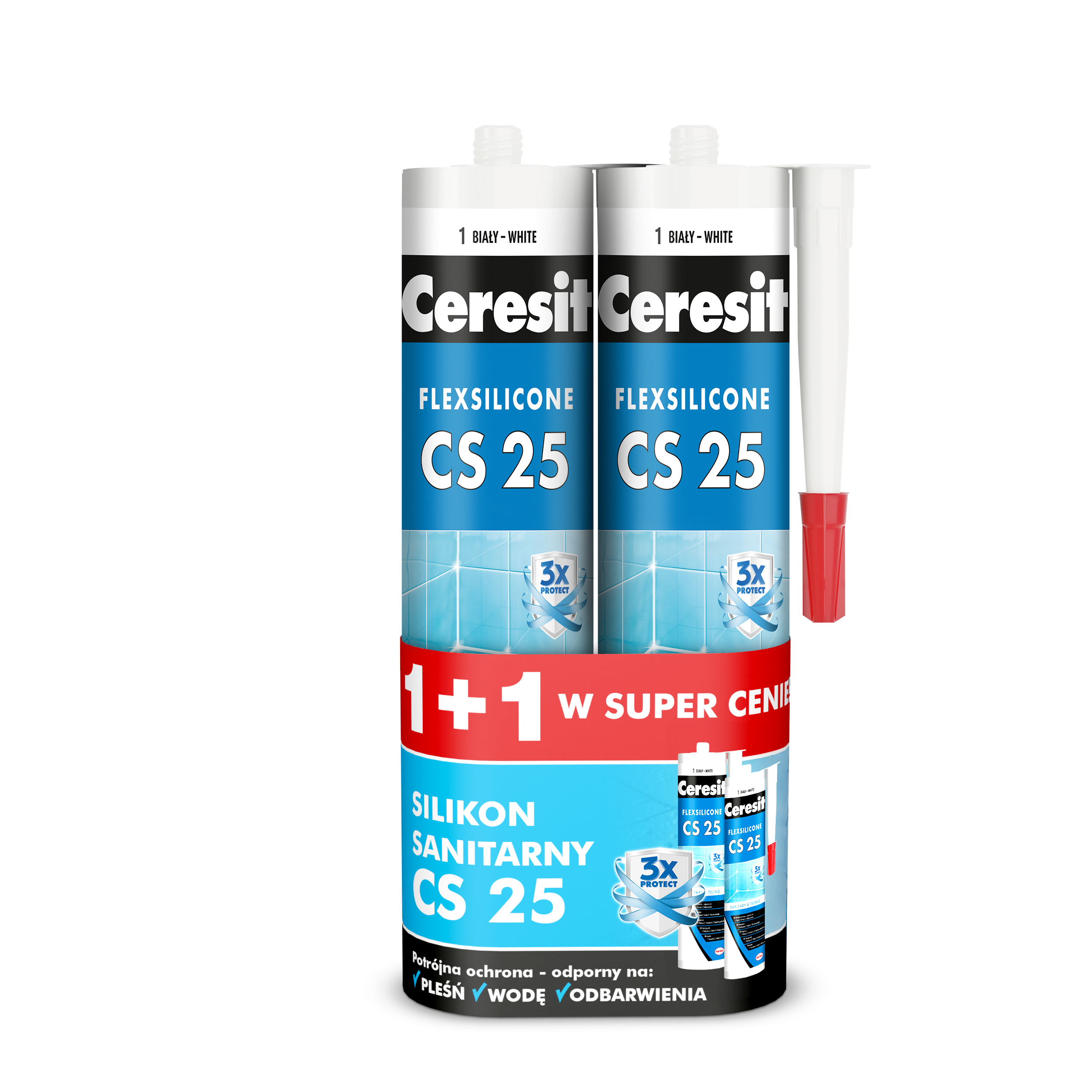 Silikon sanitarny Biały CS-25 280 ml Ceresit - Leroy Merlin