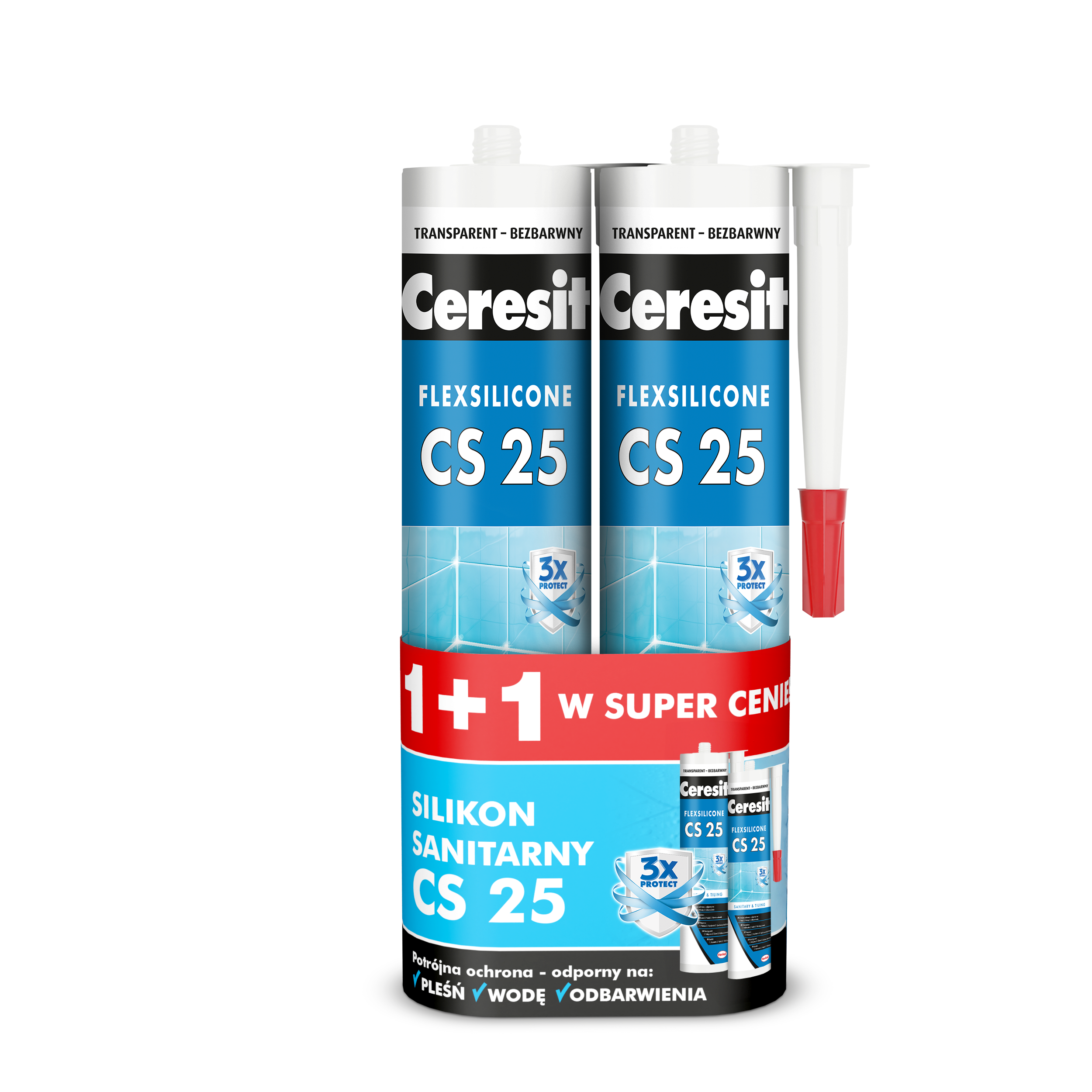 Silikon sanitarny Bezbarwny Cs-25 280 ml Ceresit - Leroy Merlin