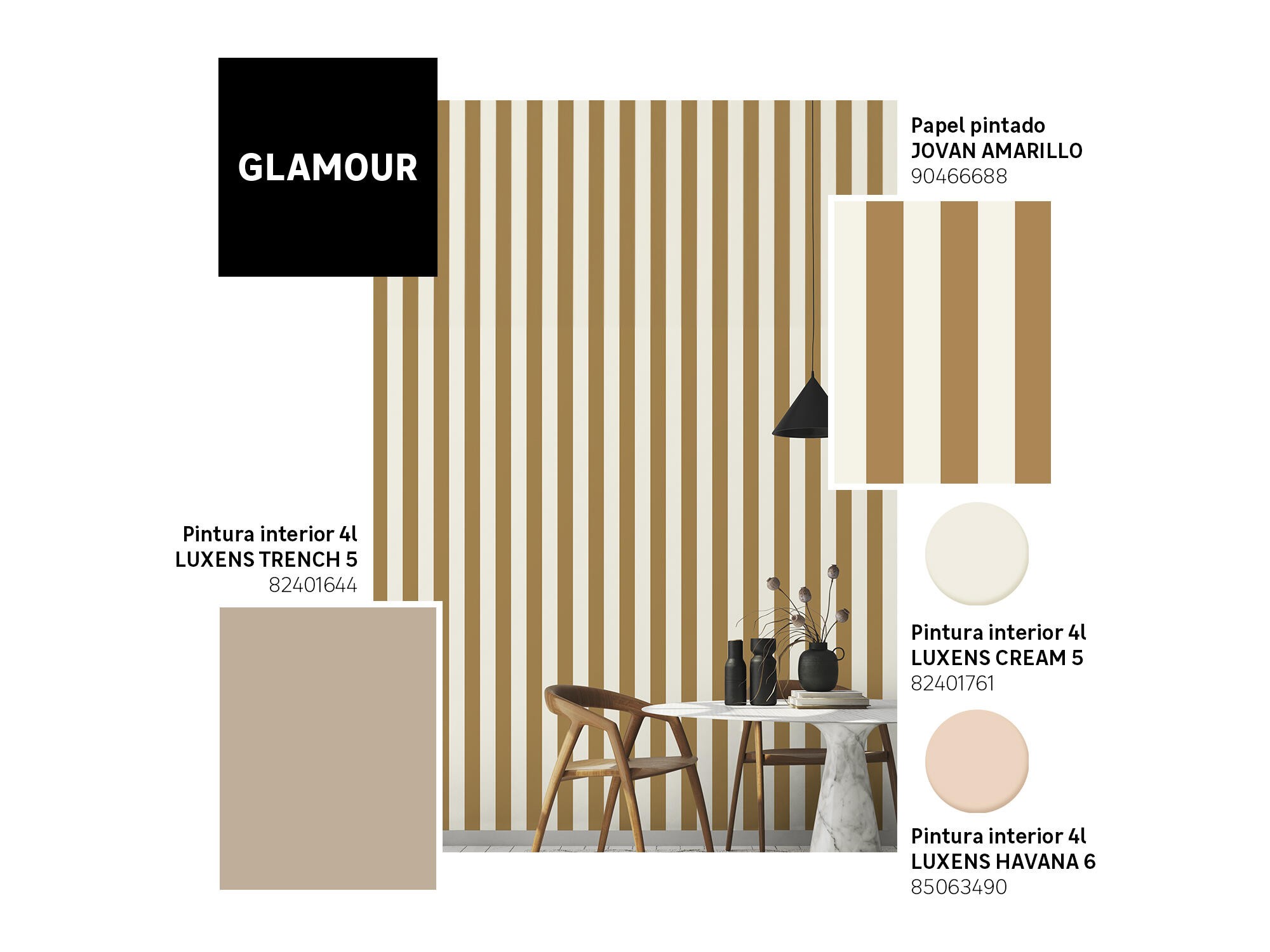 Grandes rayas en color ocre | Leroy Merlin