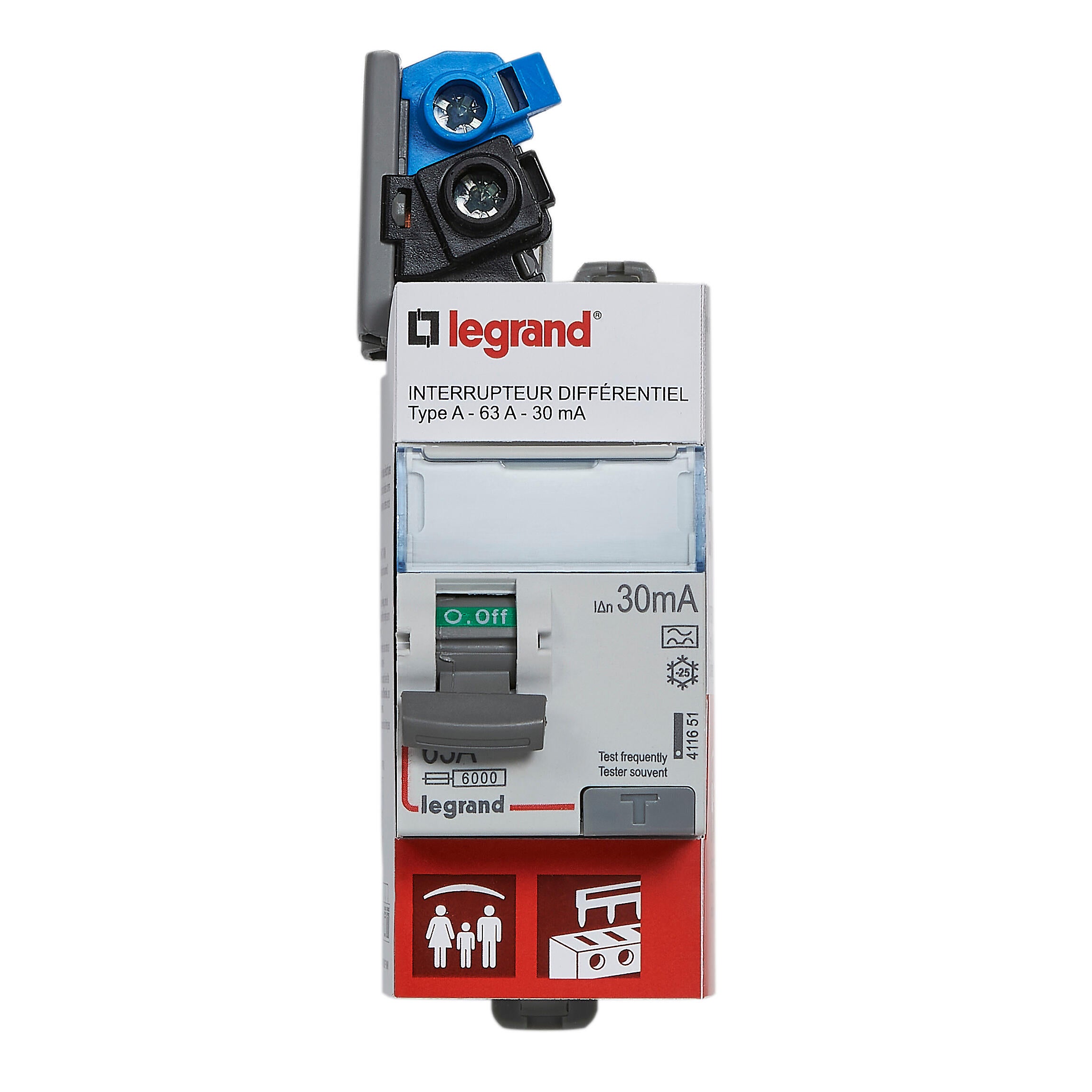 Interrupteur Différentiel Bipolaire 63A Type A 30Ma - LEGRAND | Bricoman