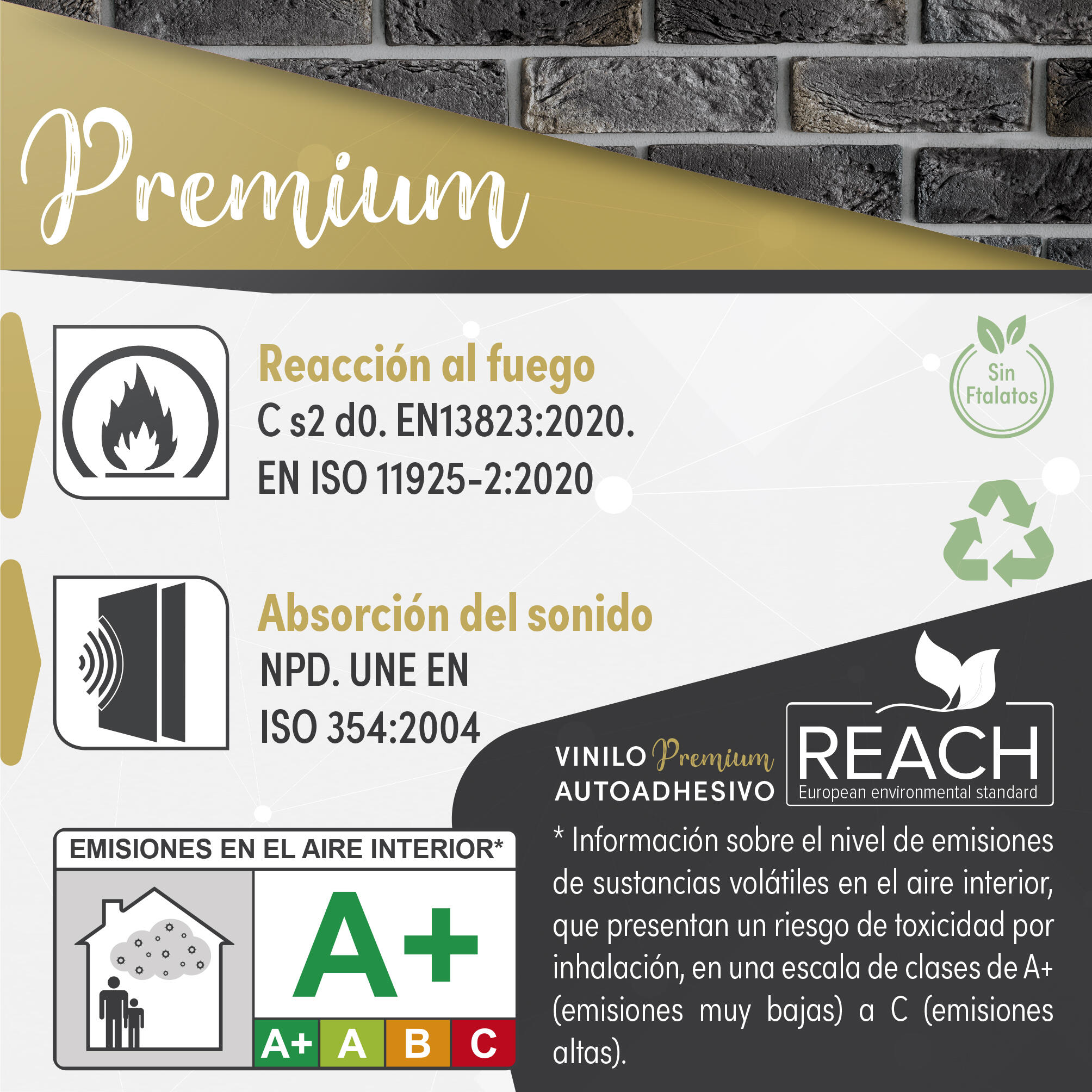 Revestimiento adhesivo mural imitación piedra gris Arcilla Antracita ...