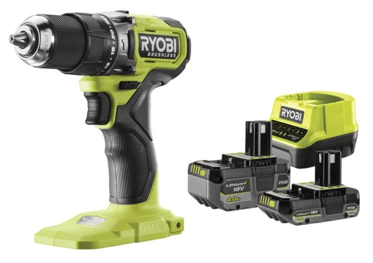 Perceuse à percussion sans fil RYOBI 18 V 2+4 Ah, 2 batteries RPD18BL1-242S | Leroy Merlin