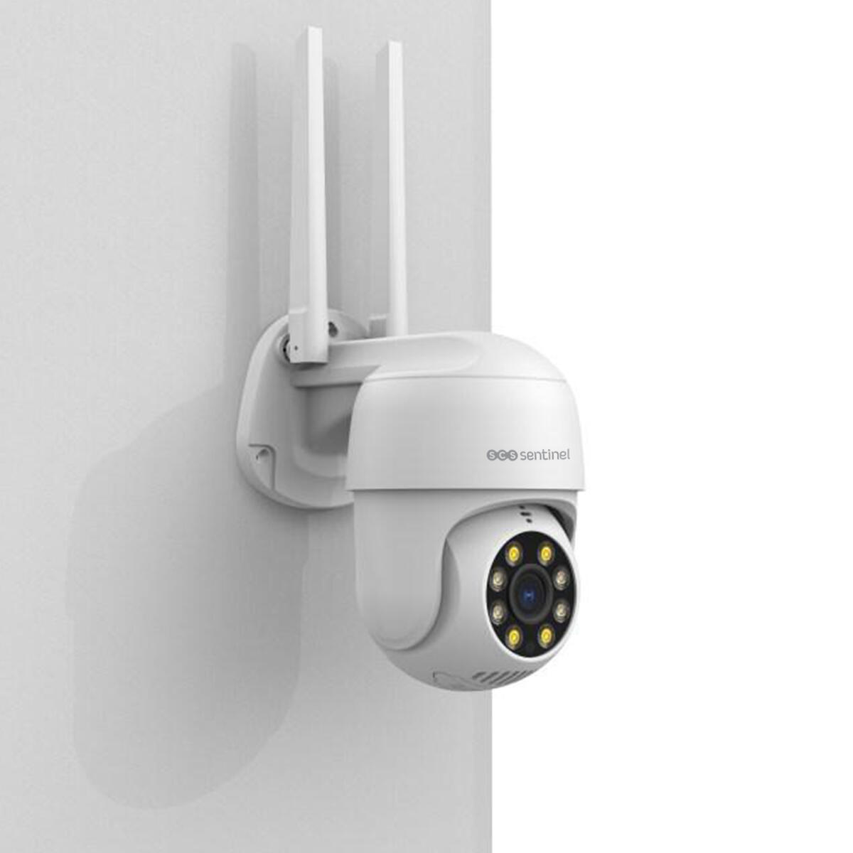 Caméra extérieure rotative motorisée, blanc, SCS SENTINEL | Leroy Merlin