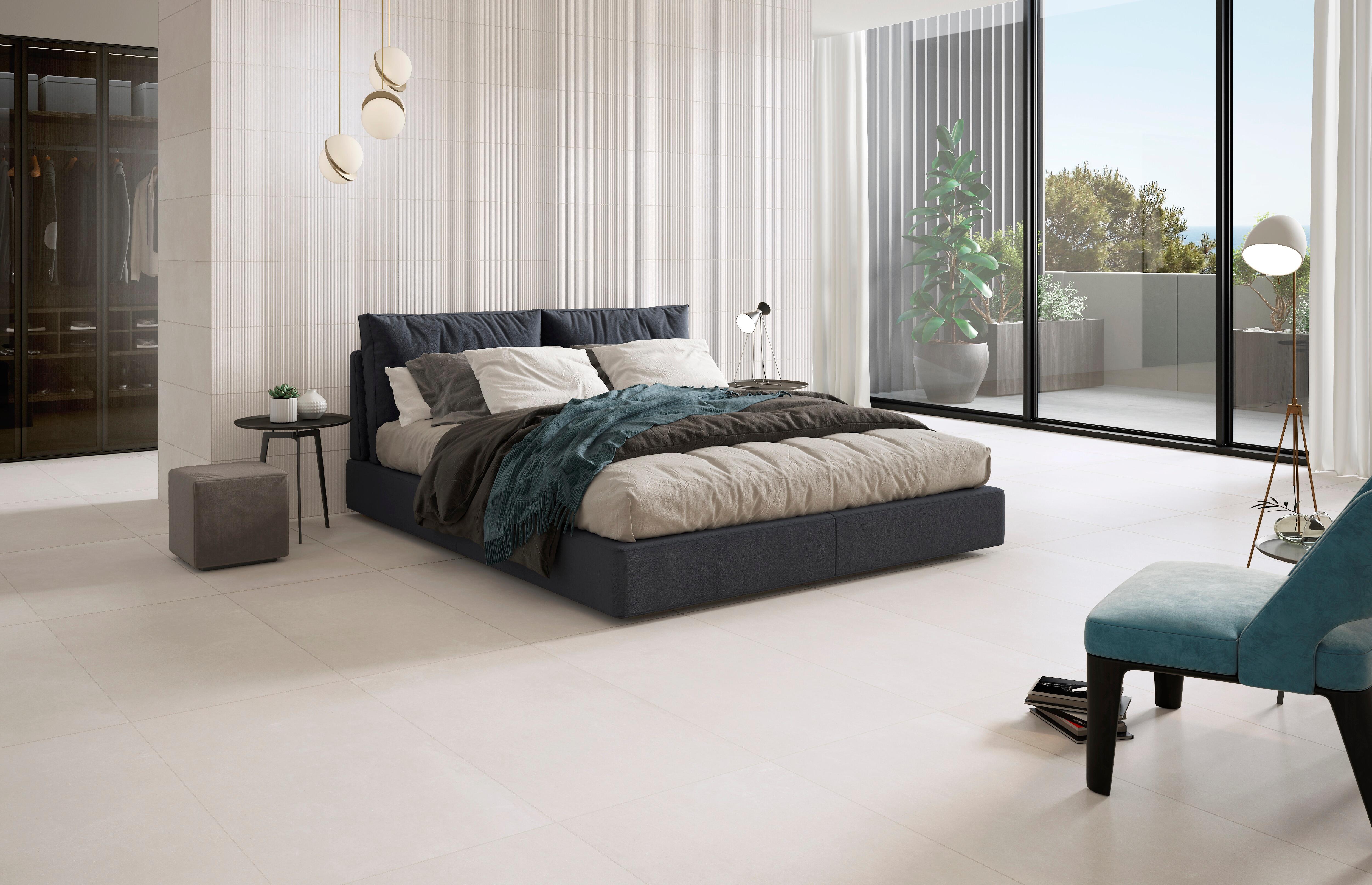 Azulejo cerámico Galway efecto cemento gris 30x90 cm | Leroy Merlin