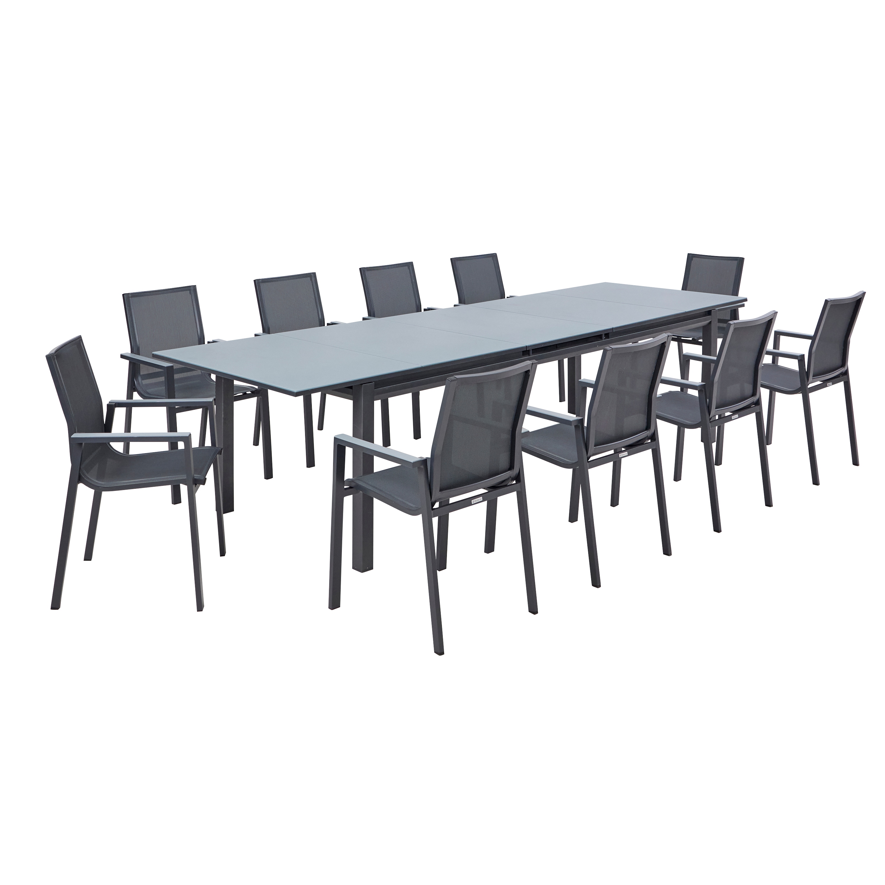 Conjunto de muebles de jardín de aluminio Odyssea II para 10 comensales ...