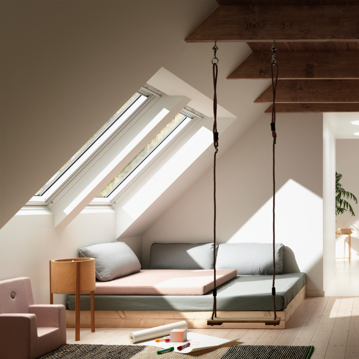 VELUX 55 x 78 Confort WhiteFinish bois blanc à rotation GGL CK02 ...