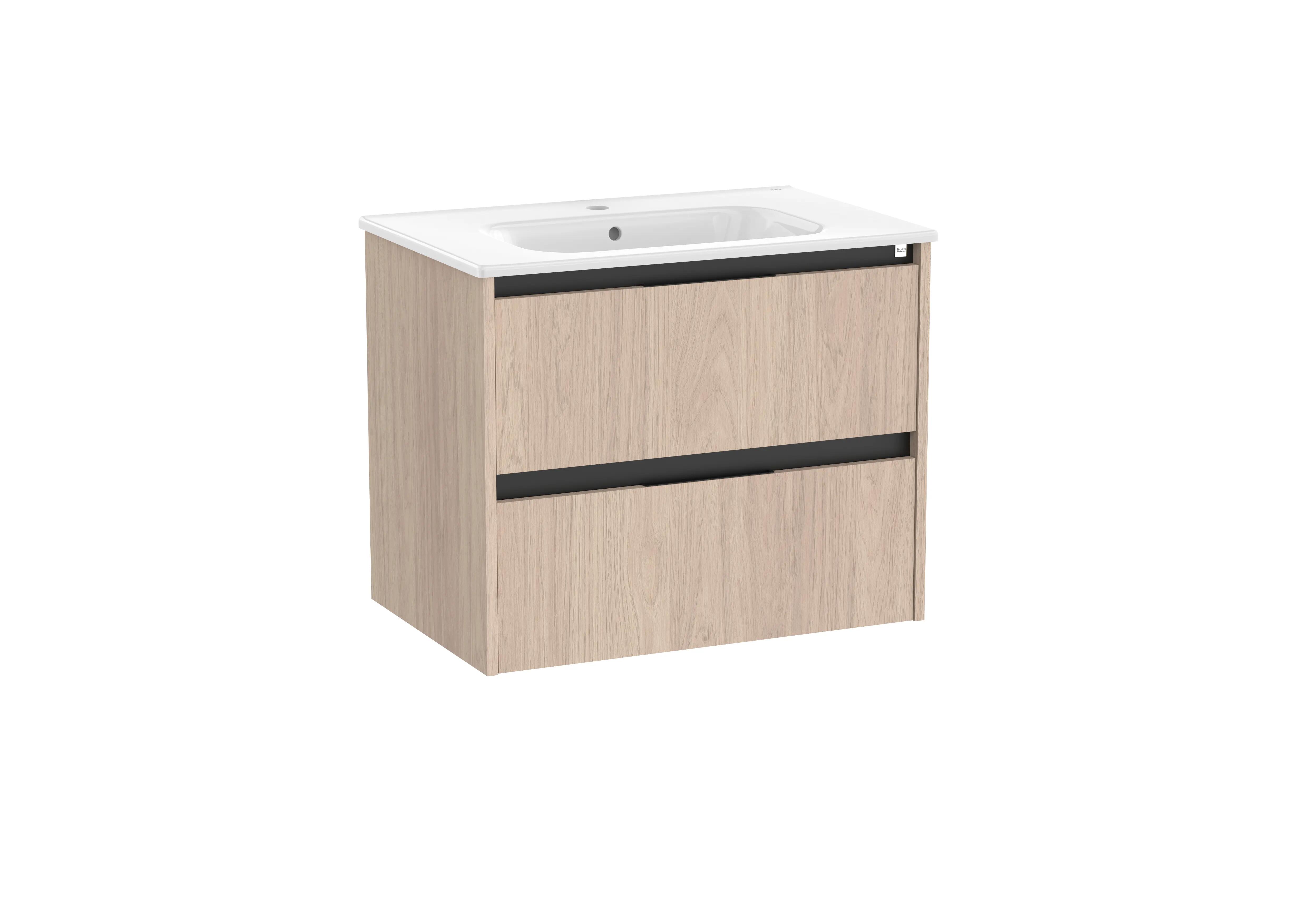 Mueble de baño con lavabo Alpine fresno mate 70x46 cm | Leroy Merlin