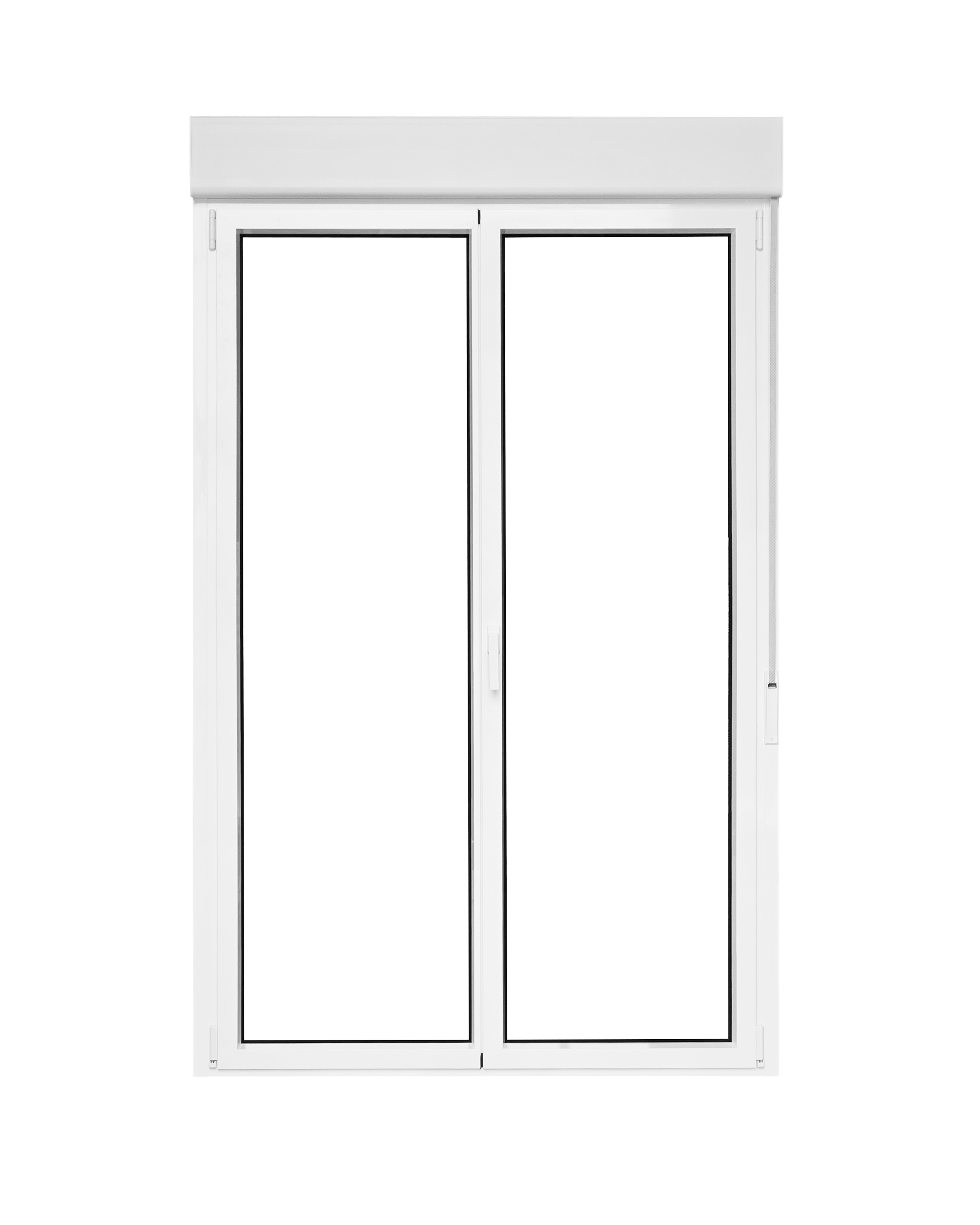 Balconera con persiana ISOXA de aluminio oscilobatiente derecha de ...