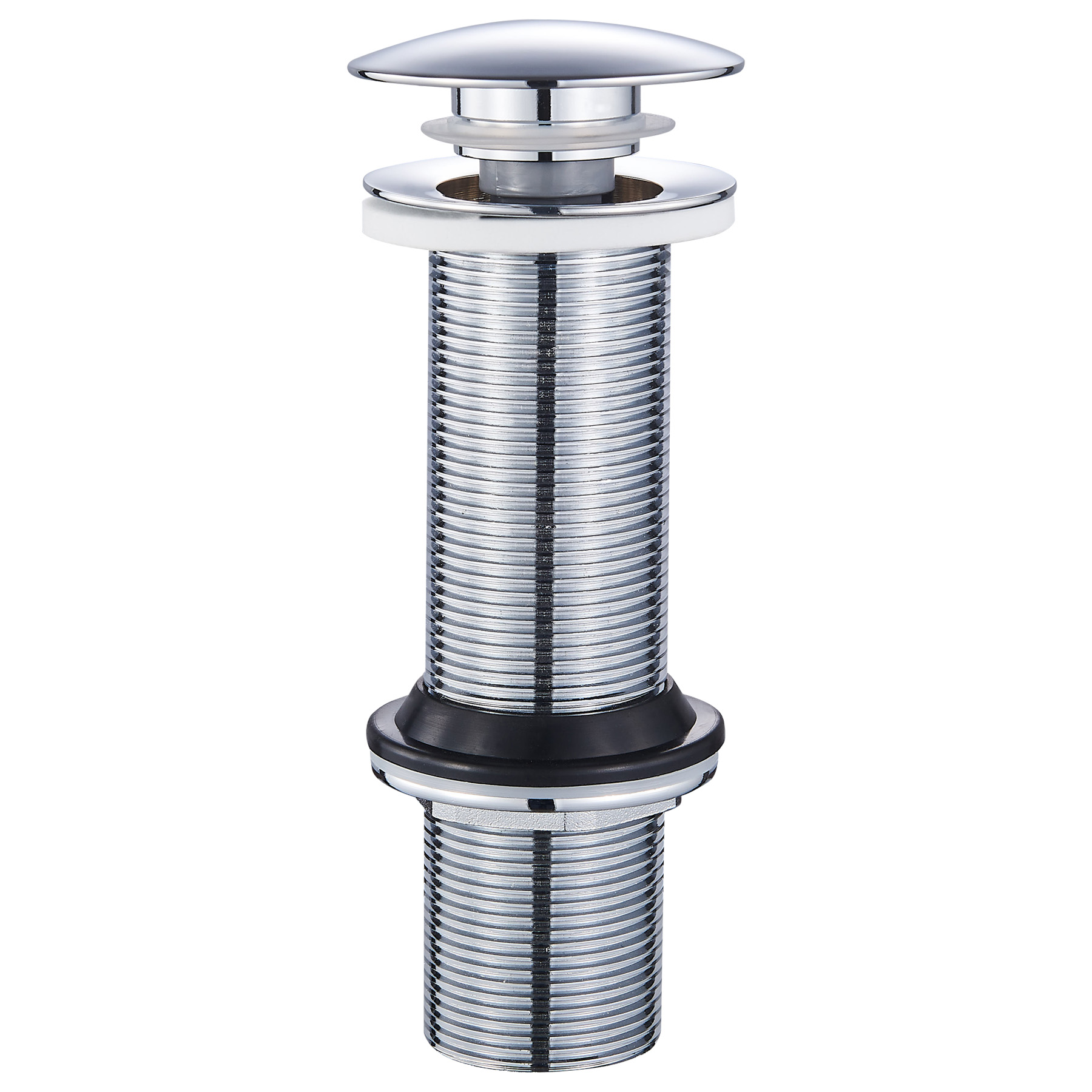 Piletta click-clack attacco 1 1/2" in acciaio grigio cromato | Leroy Merlin