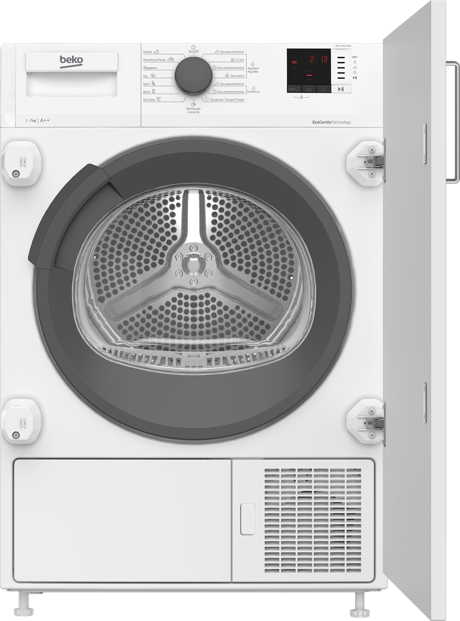 Secadora integrable BEKO DIHS7414GA0 blanco 7kg de capacidad Clase A++ ...