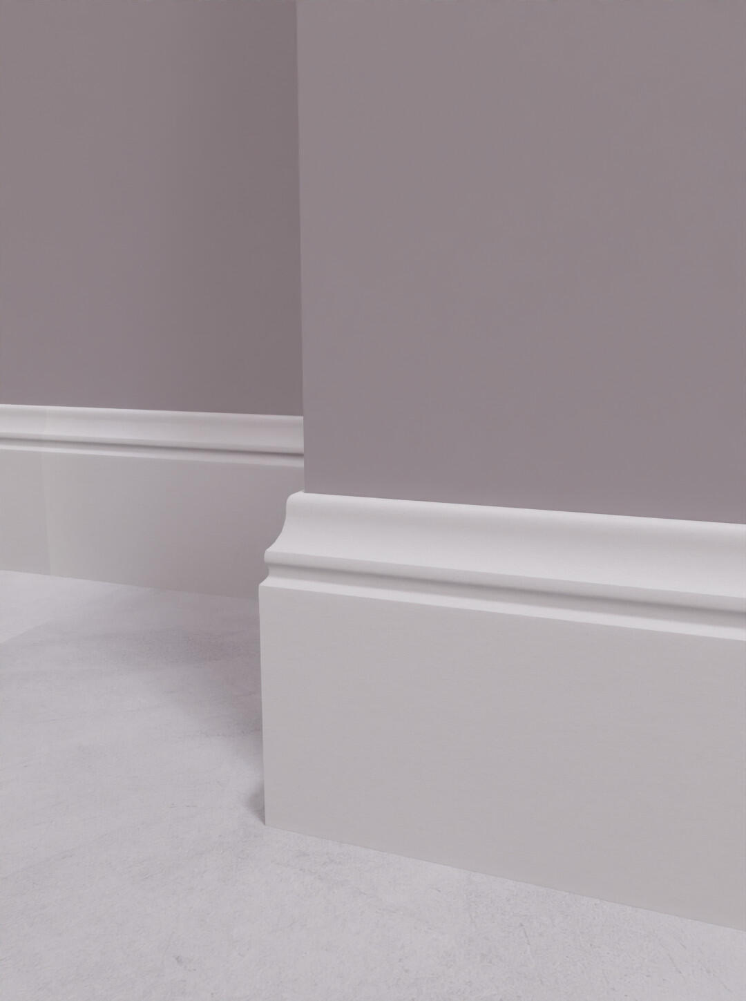 Battiscopa Eco Ducale in mdf bianco Sp 13 mm x H 12 x L 225 cm, 5 pezzi ...