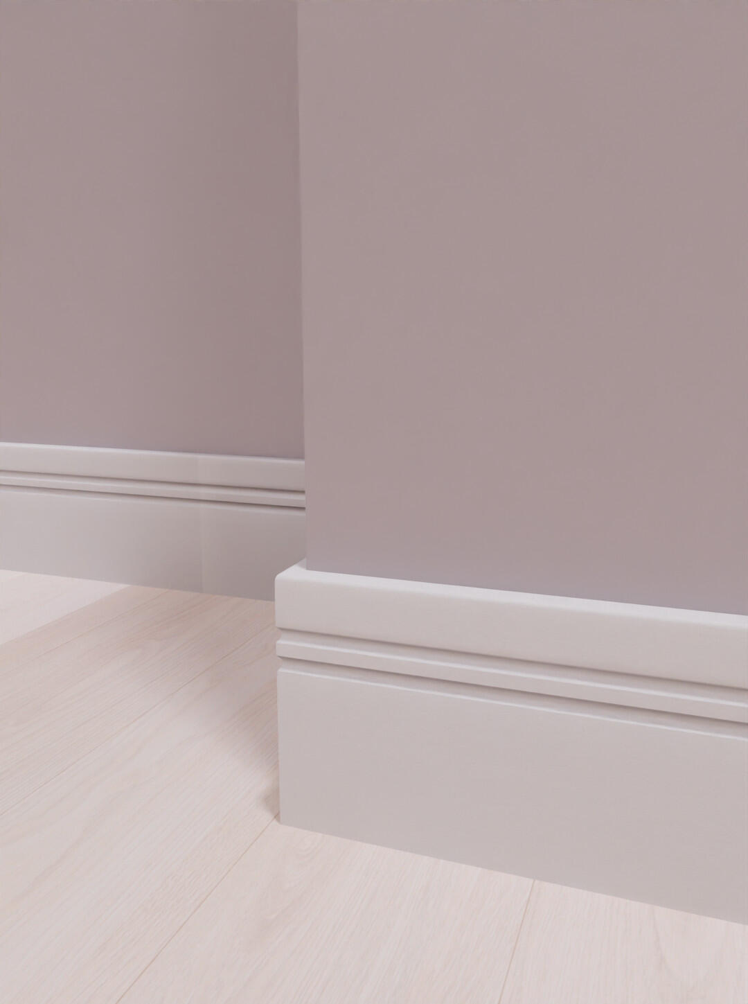 Battiscopa Classic Ducale in mdf bianco Sp 10 mm x H 8 x L 220 cm / 2.2 ...