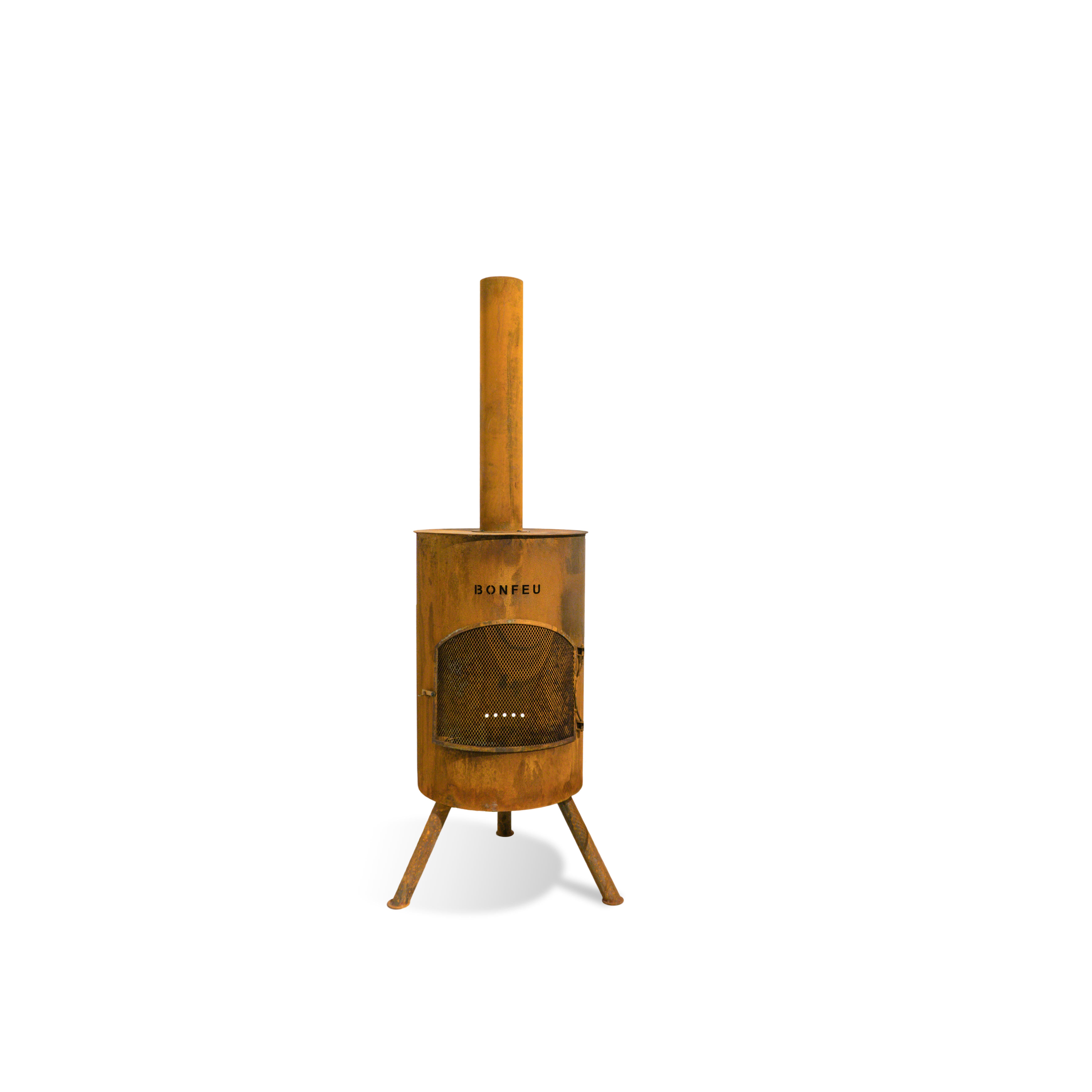 Chimenea Leña Exterior Bonton 40 Corten de acero | Leroy Merlin