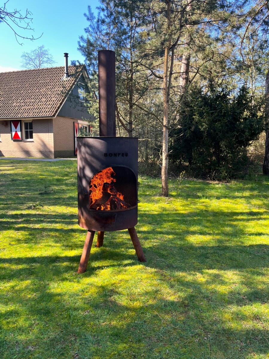 Chimenea Leña Exterior Bonton 40 Corten de acero | Leroy Merlin