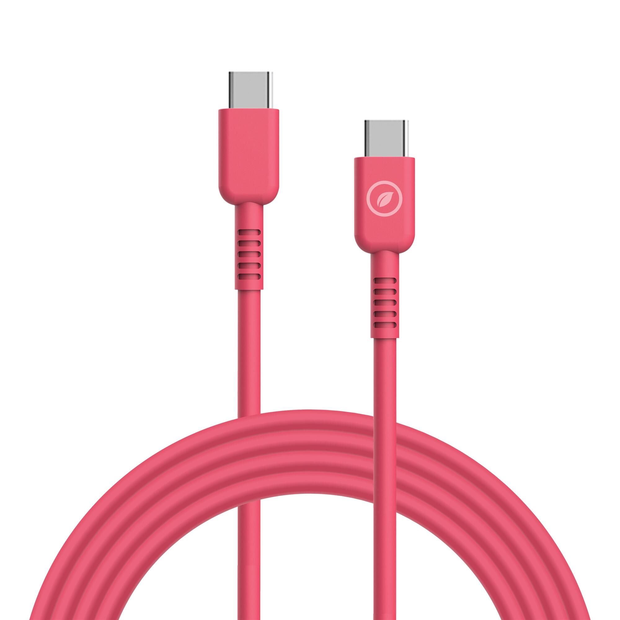 Cable Muvit for change USB-C/USB-C 1,2m Magenta | Leroy Merlin