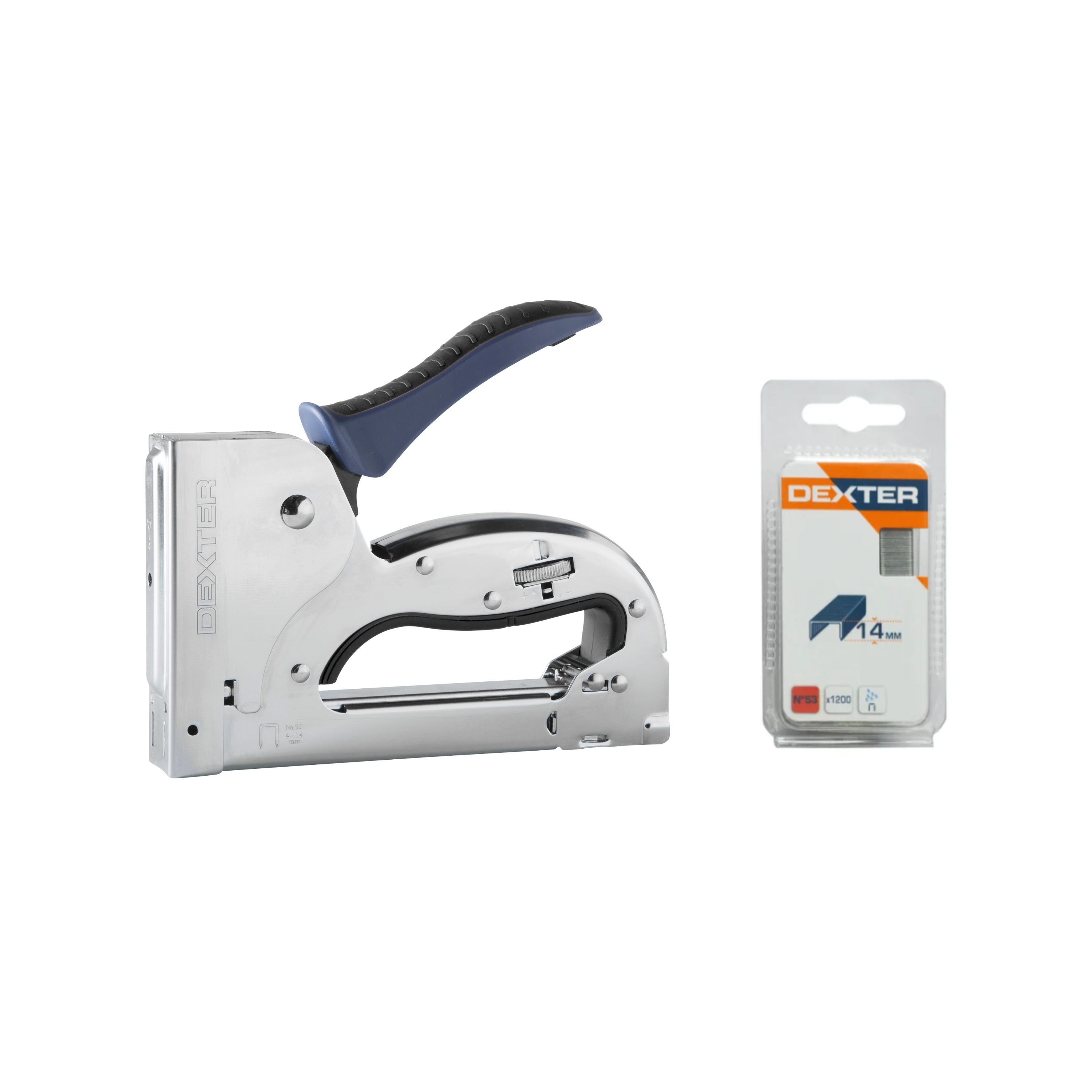 Agrafeuse manuelle DEXTER + 1200 agrafes n°53 14mm | Leroy Merlin
