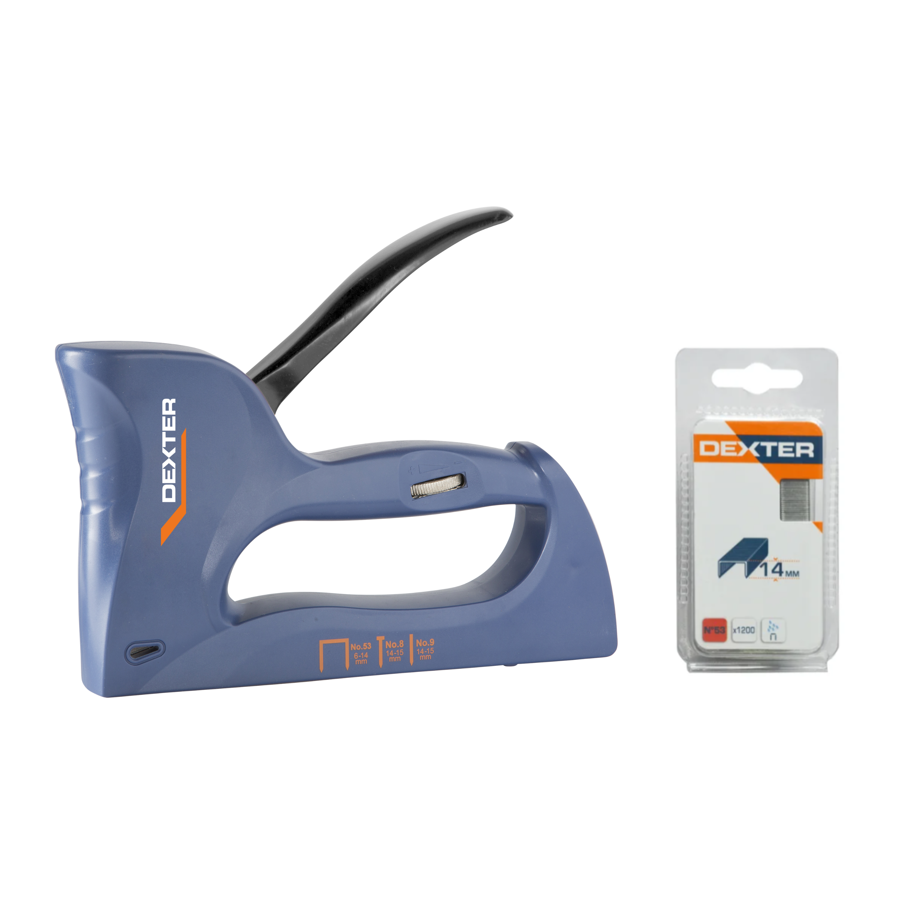 Agrafeuse manuel DEXTER + 1200 agrafes n°53 14mm | Leroy Merlin
