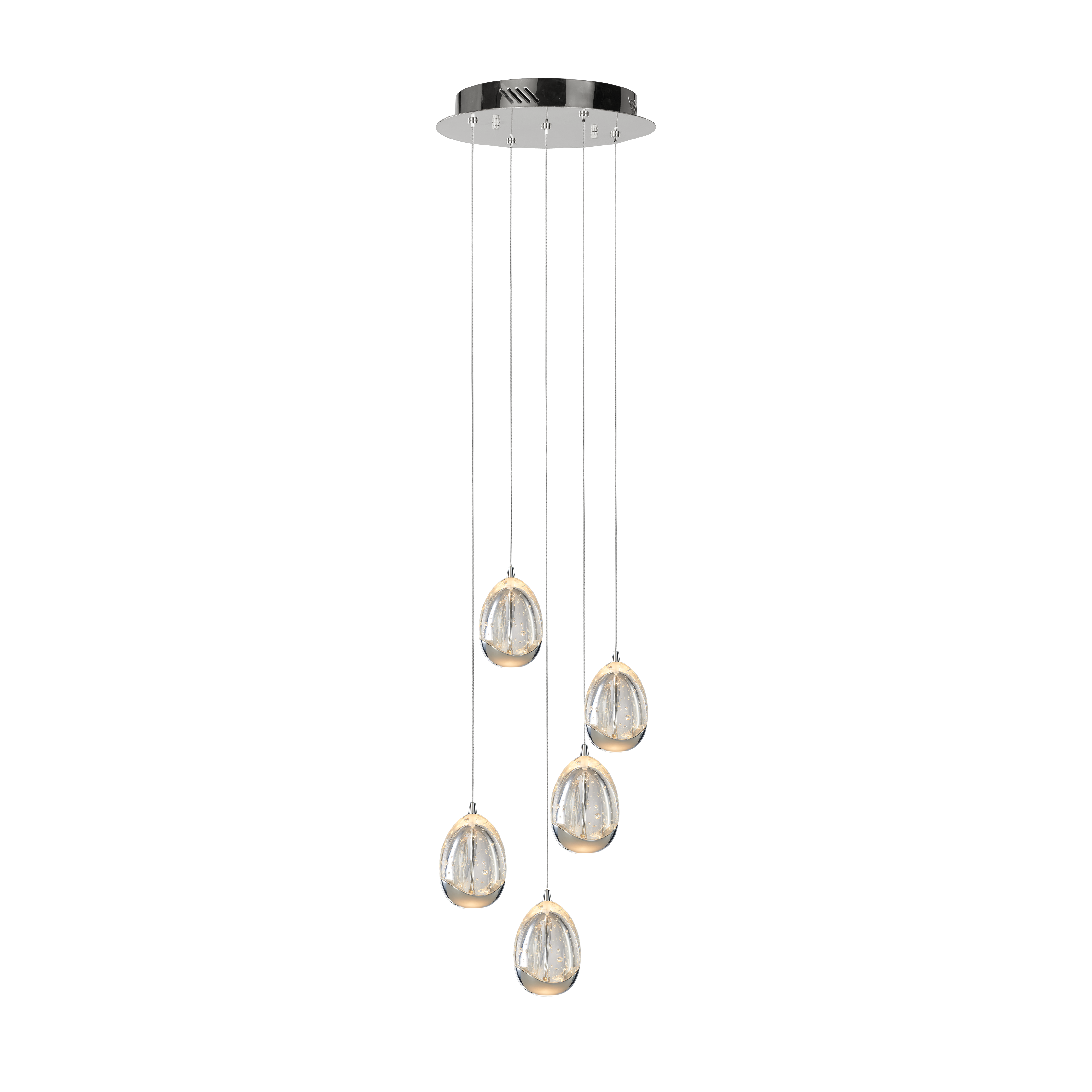 Lampa wisząca Huelto chrom 5 x LED Italux - Leroy Merlin