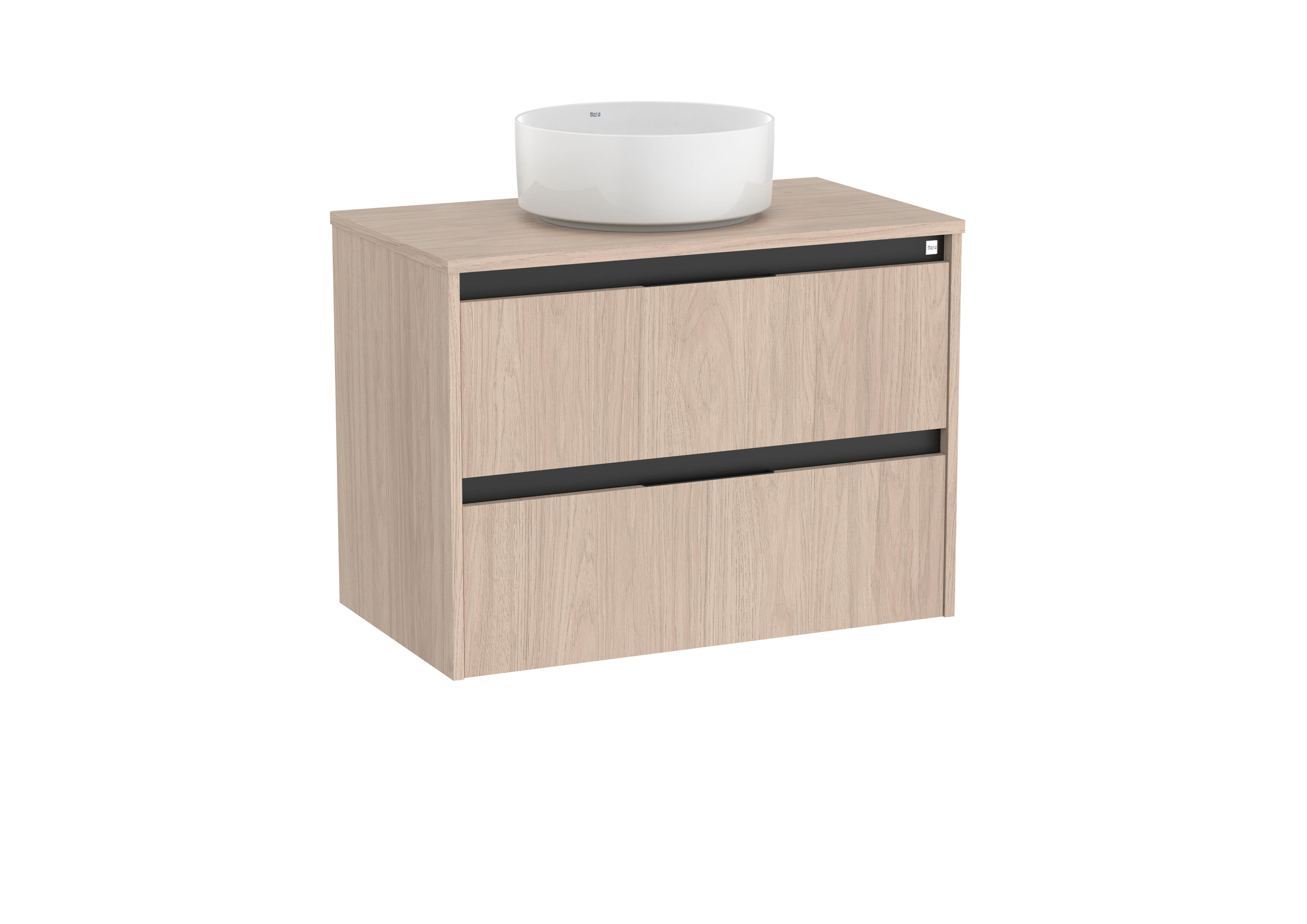 Mueble de baño con lavabo Alpine fresno 80x46 cm | Leroy Merlin