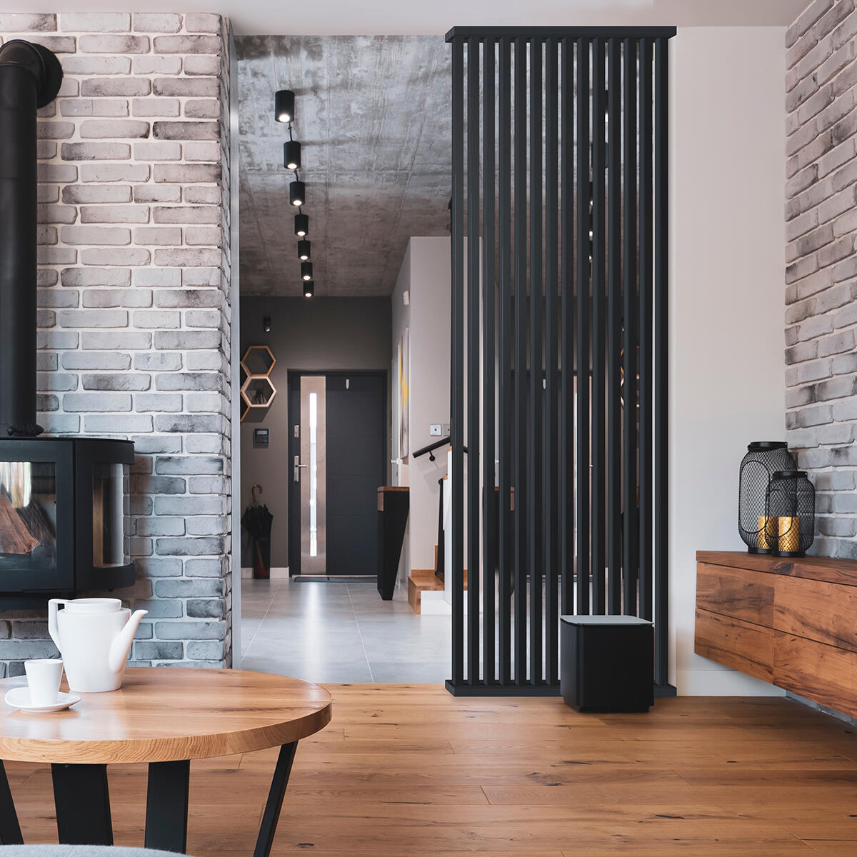 Cloison amovible claustra mdf noir, H.250 x l.82,9 x P.10 cm | Leroy Merlin