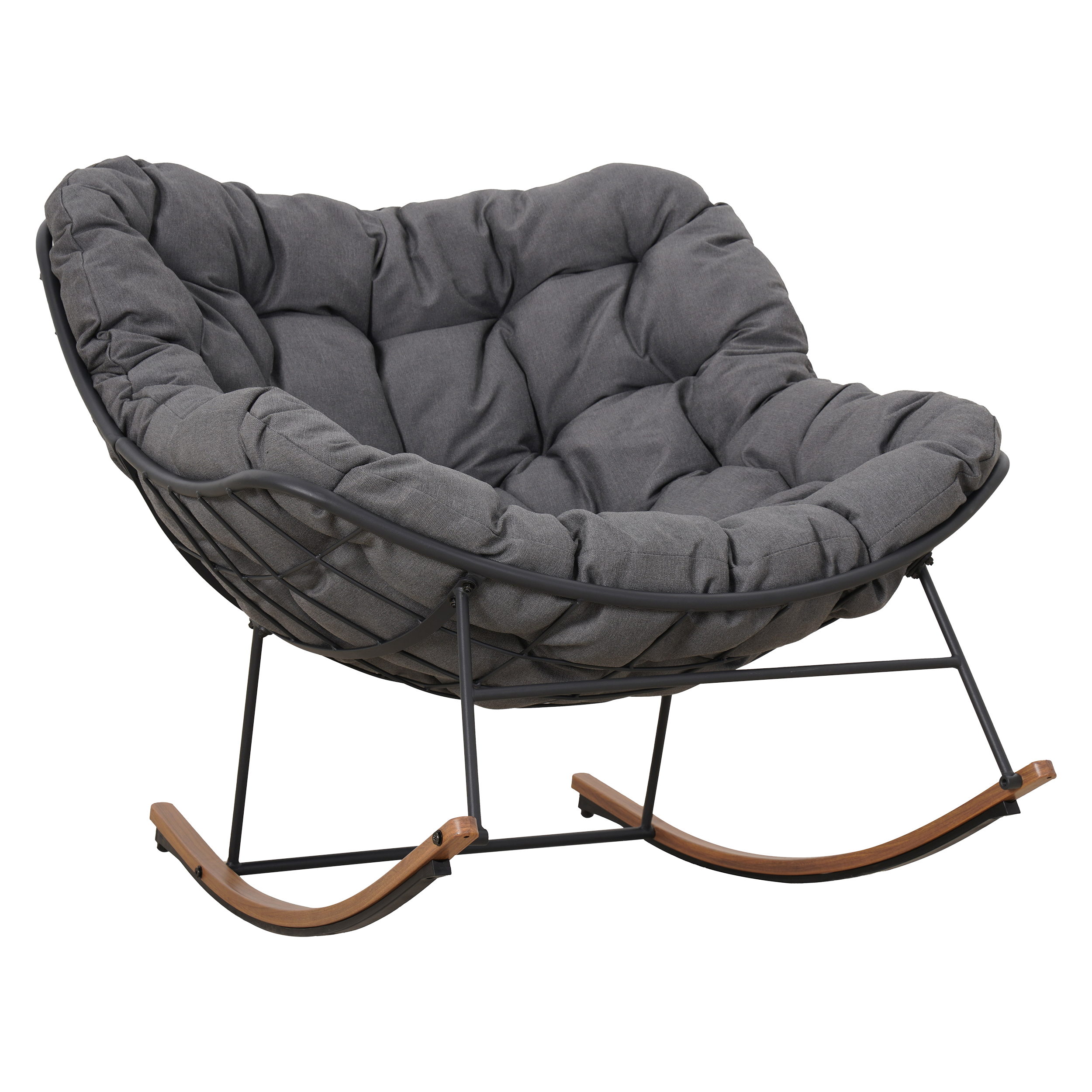 Fotel ogrodowy bujany Nube antracytowy - Leroy Merlin