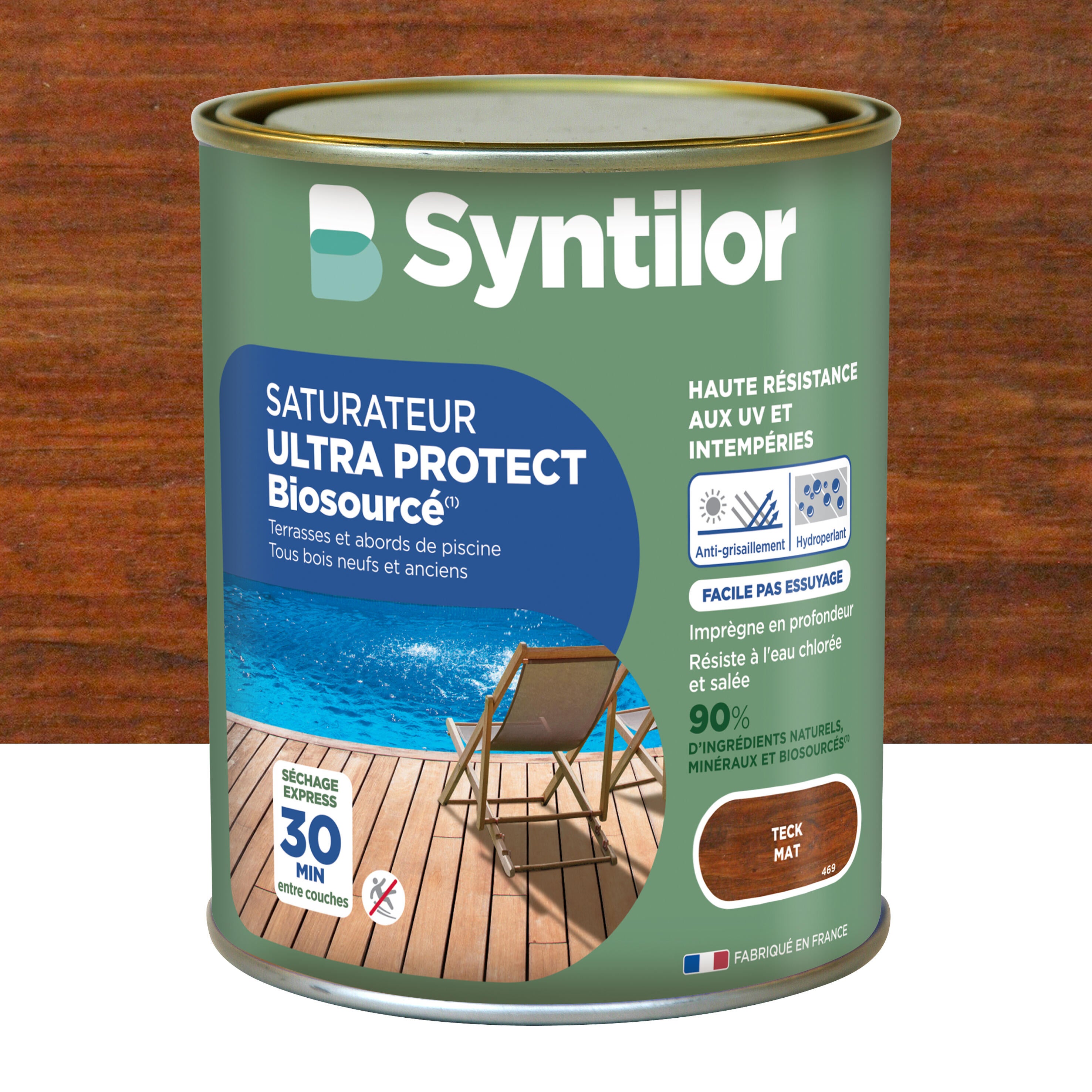 Saturateur pour bois extérieur SYNTILOR Ultra protect teck mat 0.75 l | Leroy Merlin