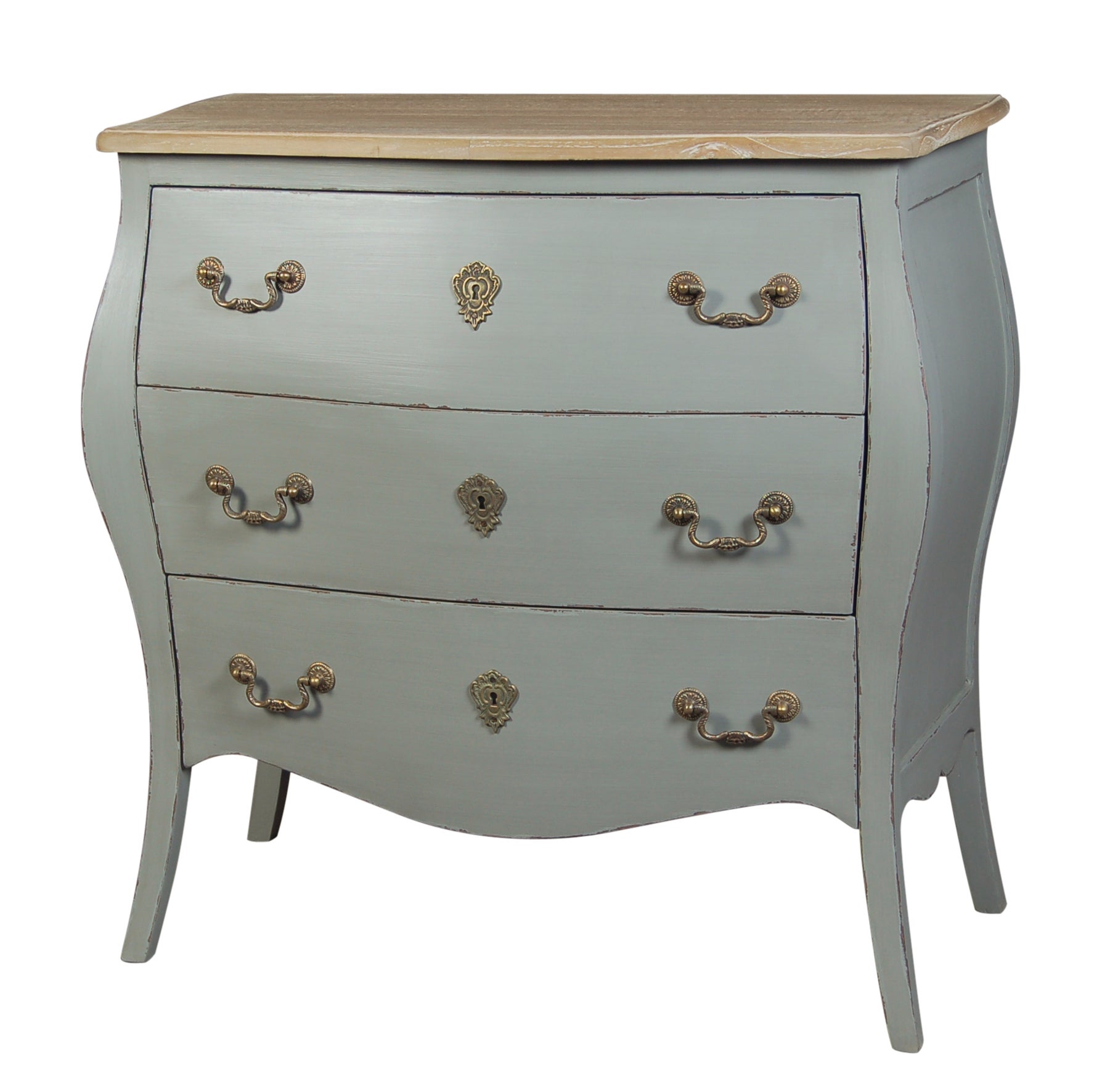 Commode 3 tiroirs Pauline, grise l.80 x L.40 x H.80 cm | Leroy Merlin