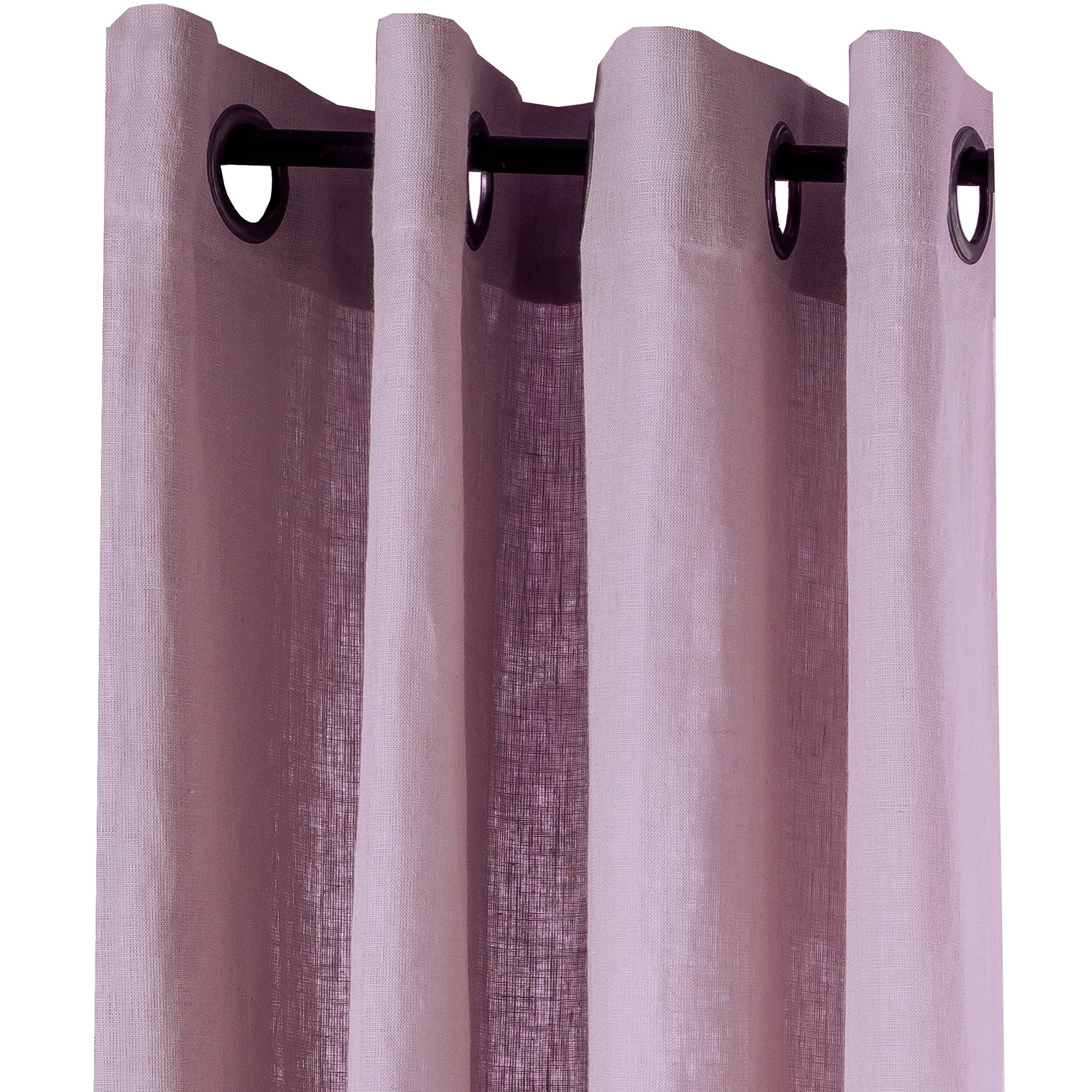 Rideau tamisant, lin, violet H.250 x l.140 cm | Leroy Merlin