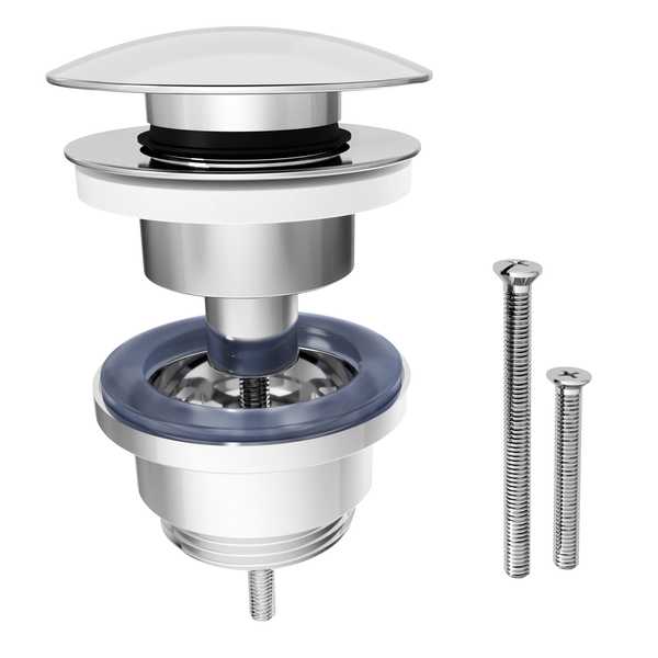 Bonde clic-clac / avec trop-plein pour lavabo, blanc, Diam.66 mm ...