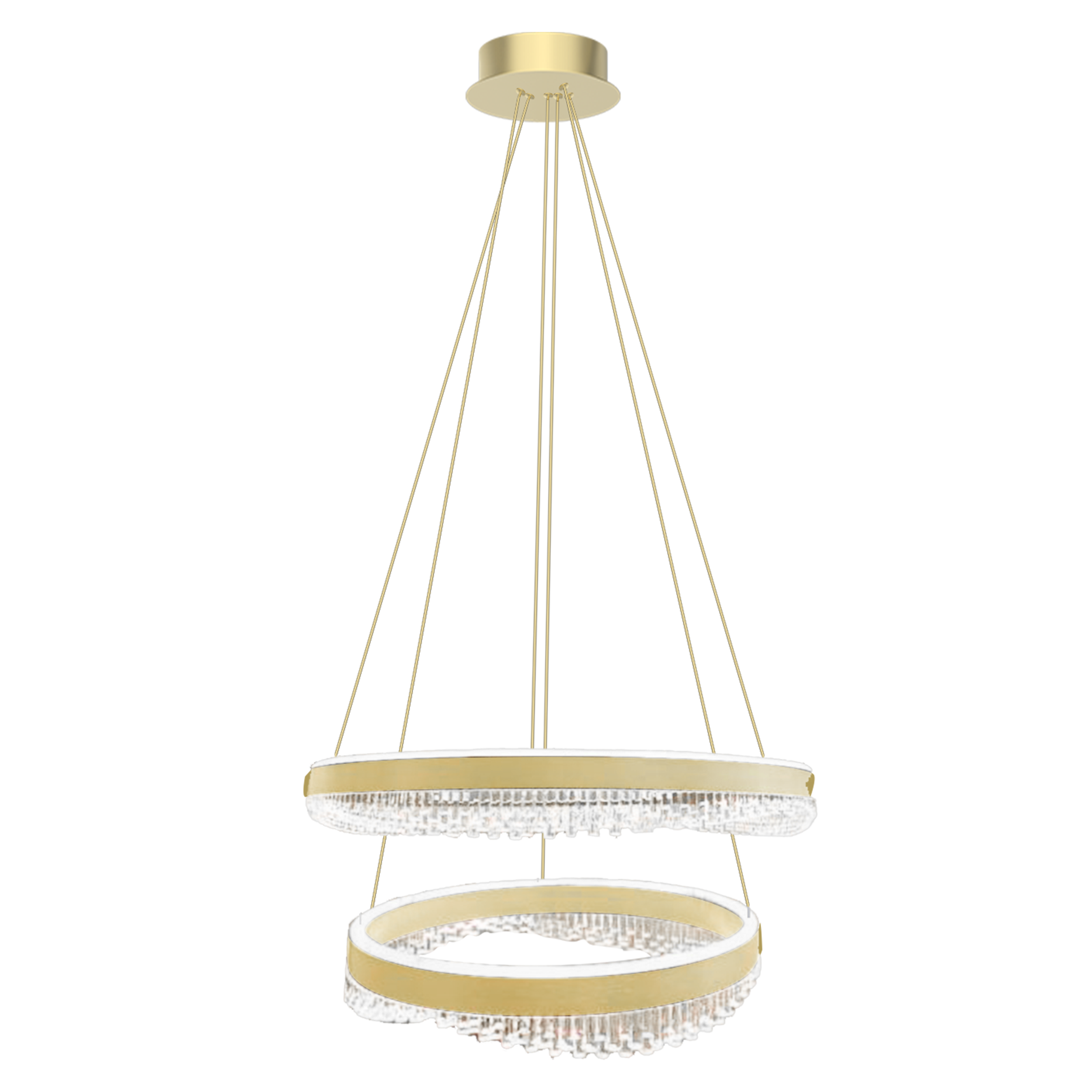 Lampa wisząca Preciosa złota 5500 lm LED Milagro - Leroy Merlin