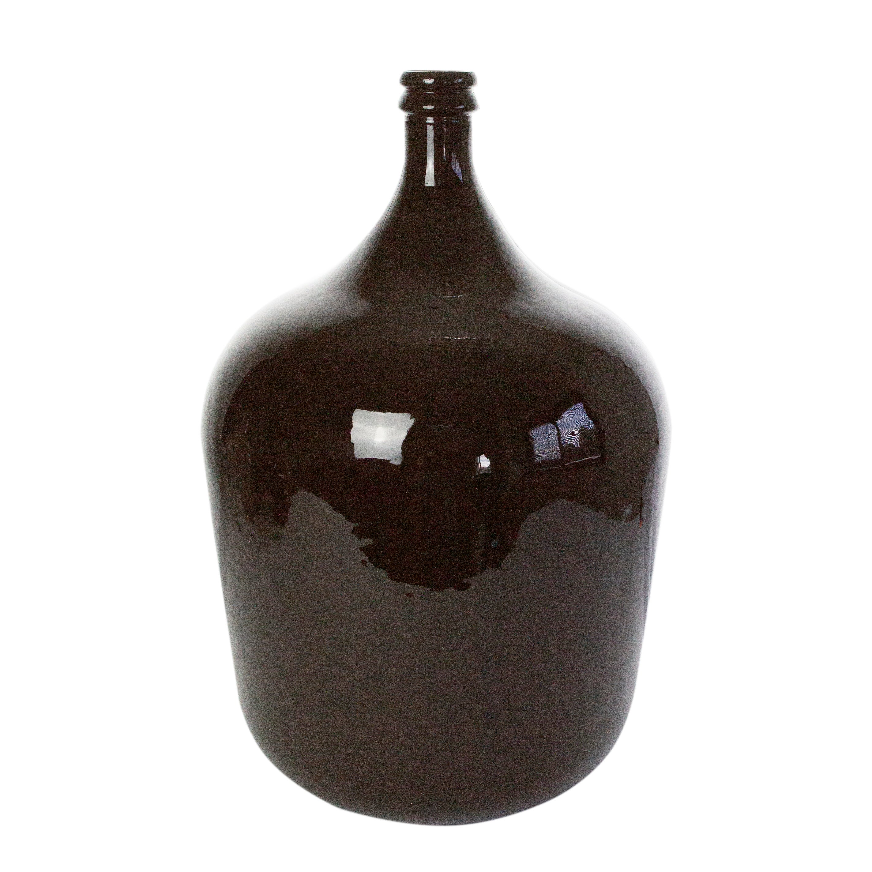 Vase Dame Jeanne verre, marron l.40 x H.56 cm | Leroy Merlin