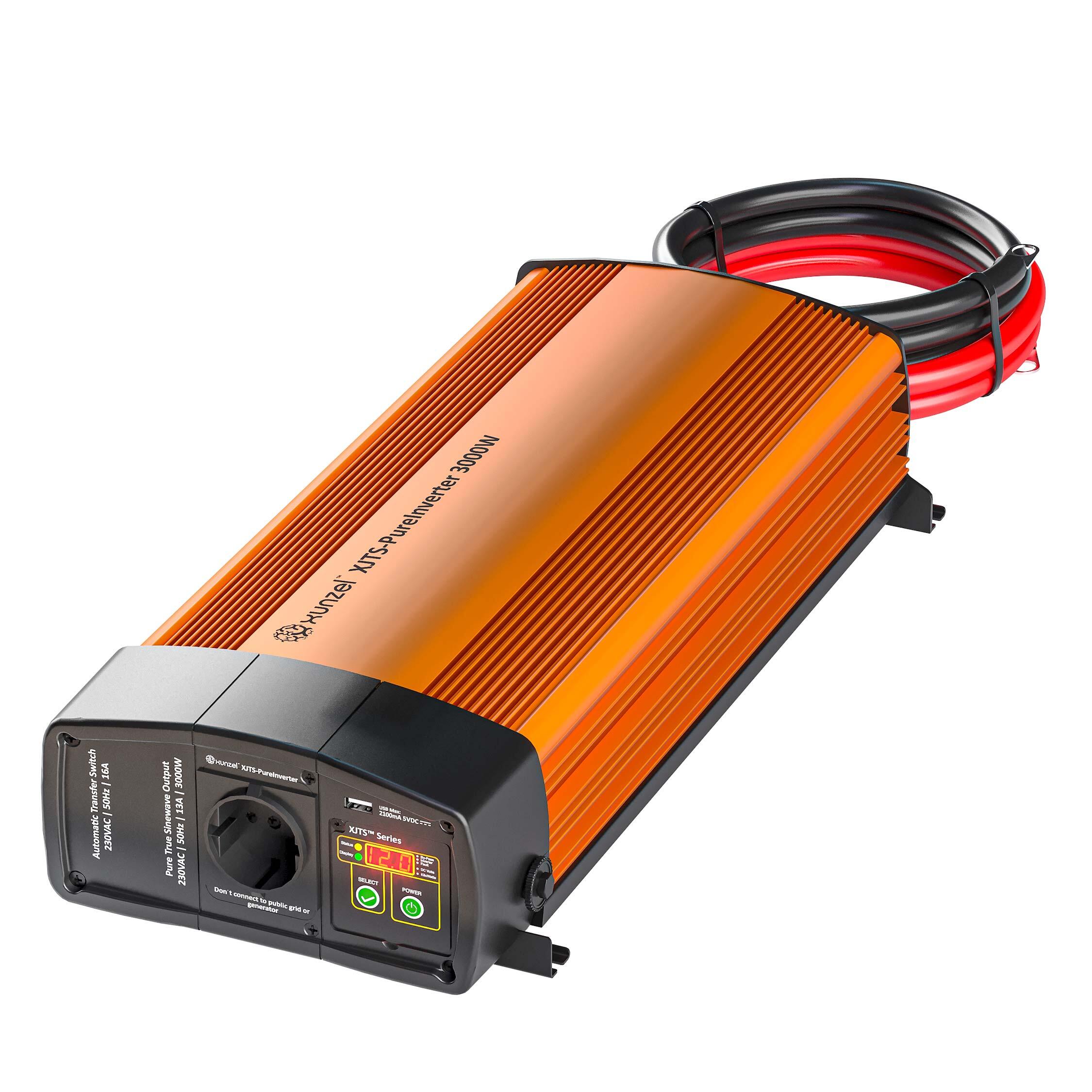 Inversor de Onda Senoidal Pura Avanzado XJTS-XUNZEL-3000W-12V cables incluidos | Leroy Merlin