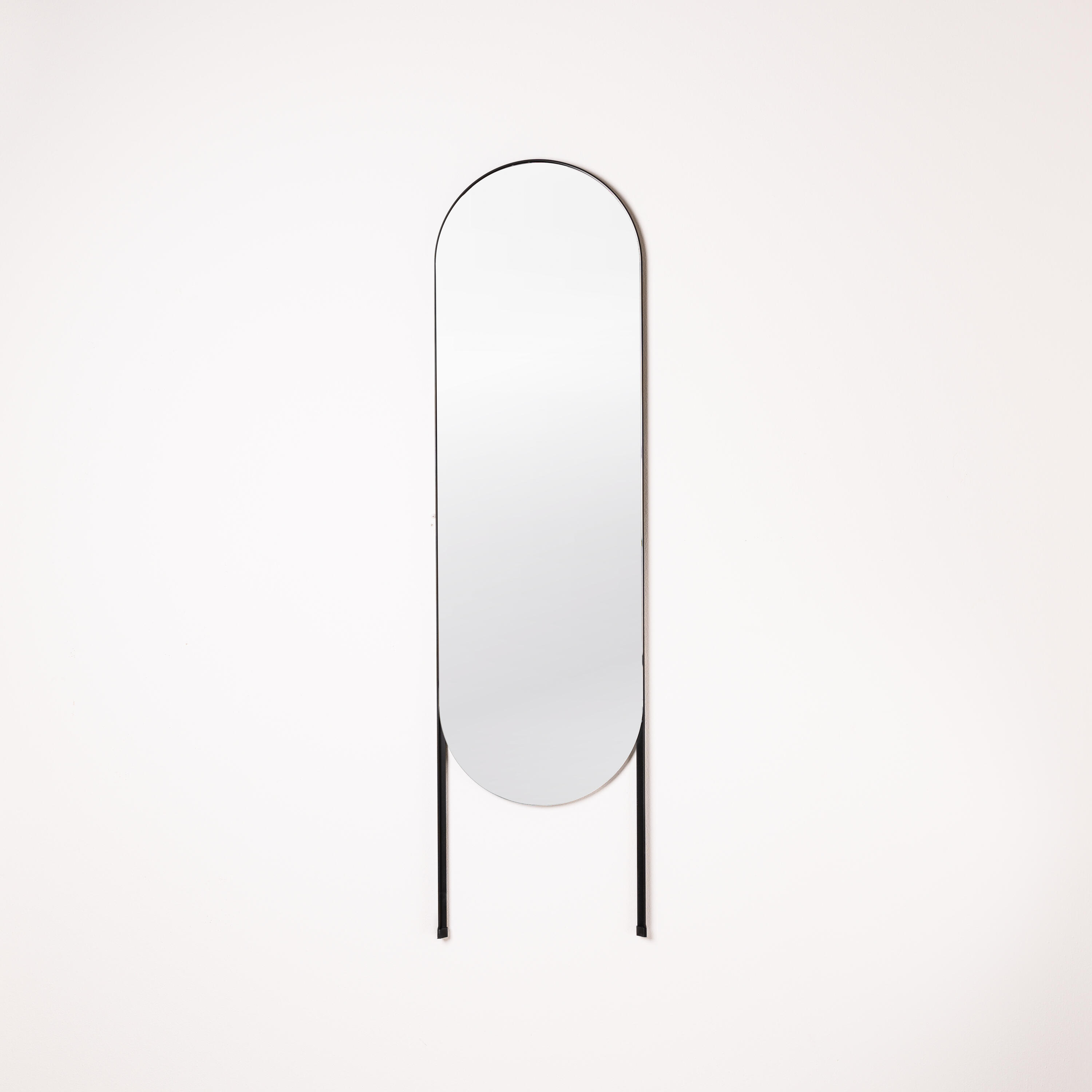 Specchio arco in alluminio nero 37 x 117 cm | Leroy Merlin