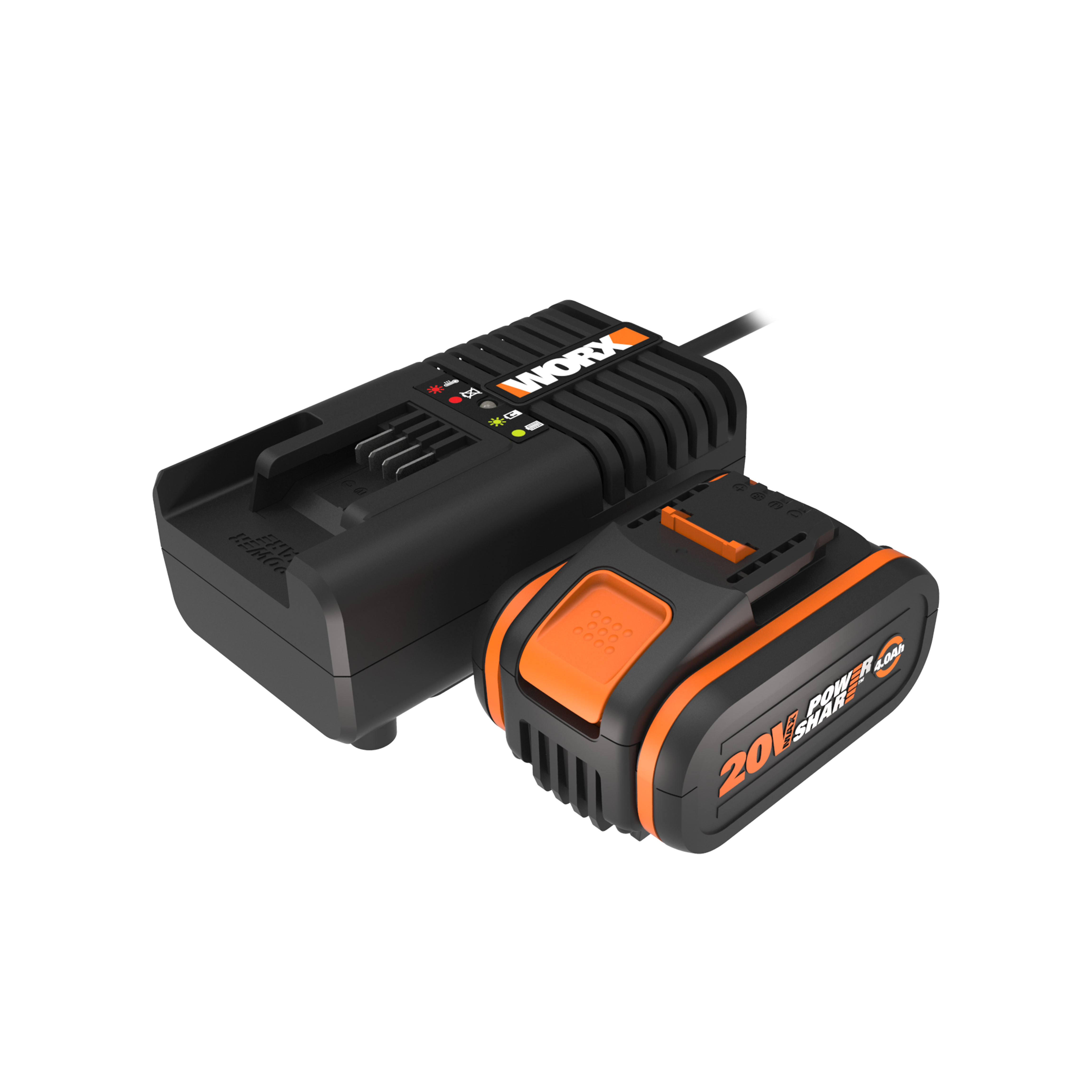 Lot Batterie Powershare 20V, 4Ah + Chargeur WORX - WA3604 (pour outils ...