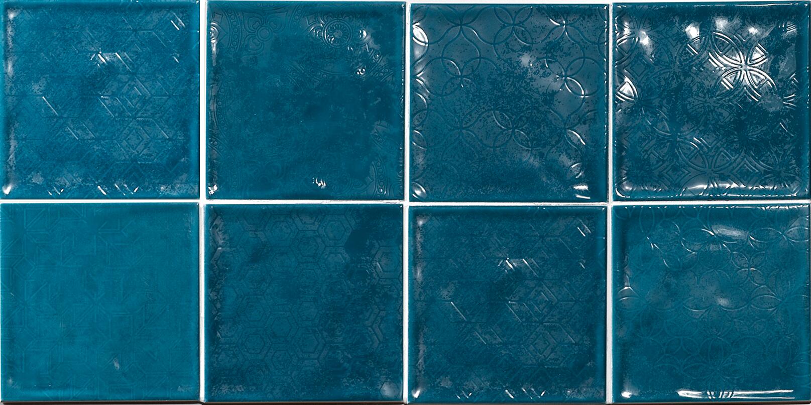 Azulejo cerámico Chic efecto azul 15x15 cm | Leroy Merlin