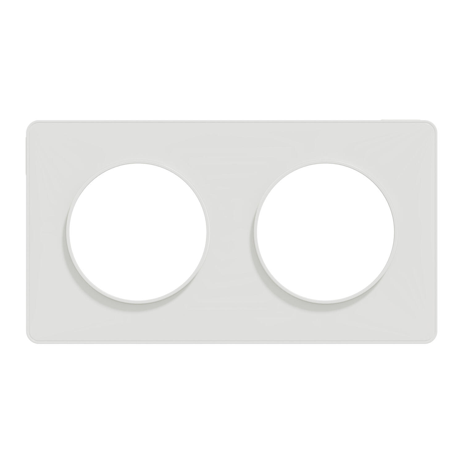 Plaque double Odace Touch, SCHNEIDER ELECTRIC, blanc liseré blanc ...