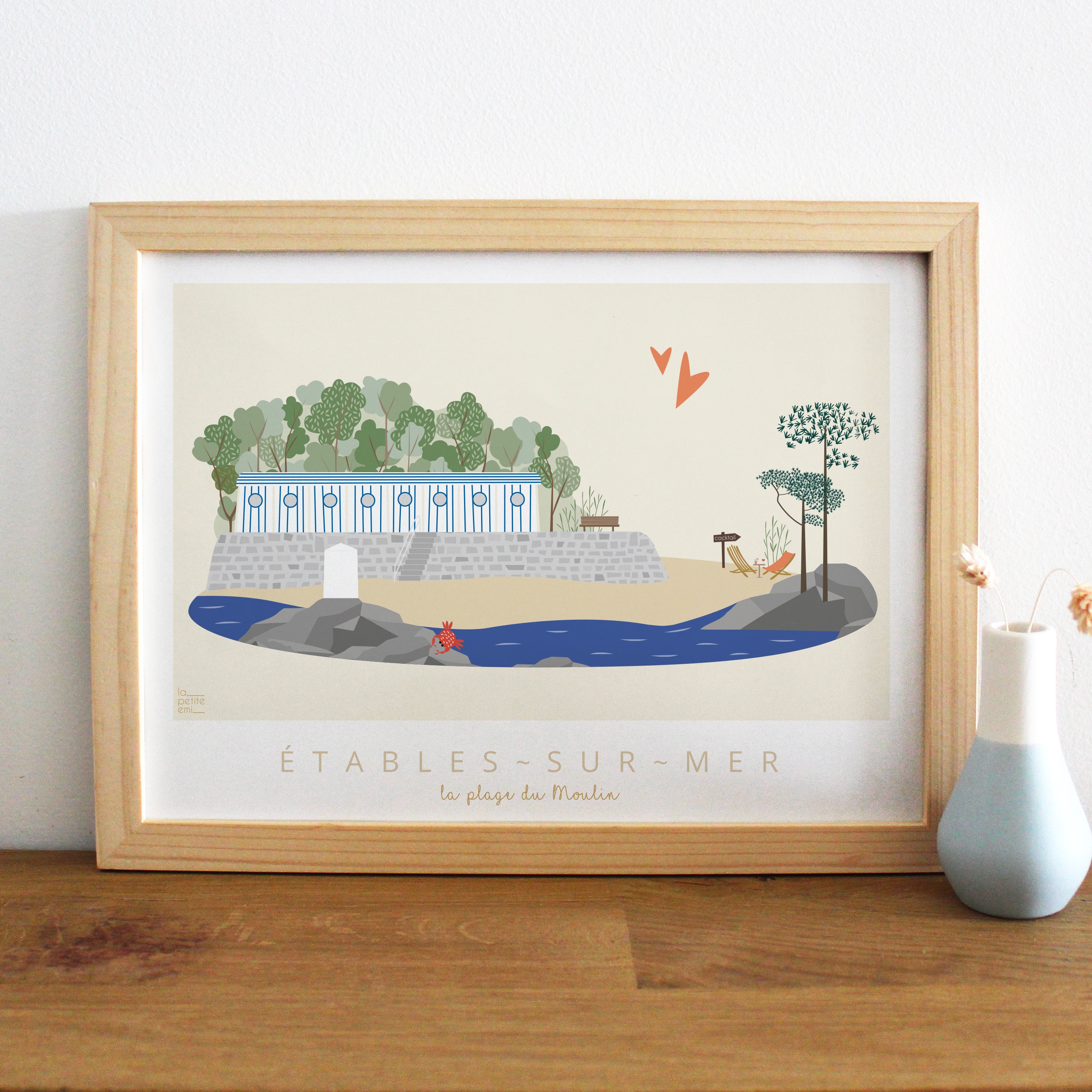 Affiche plage des Godelins n°2 30x40cm | Leroy Merlin