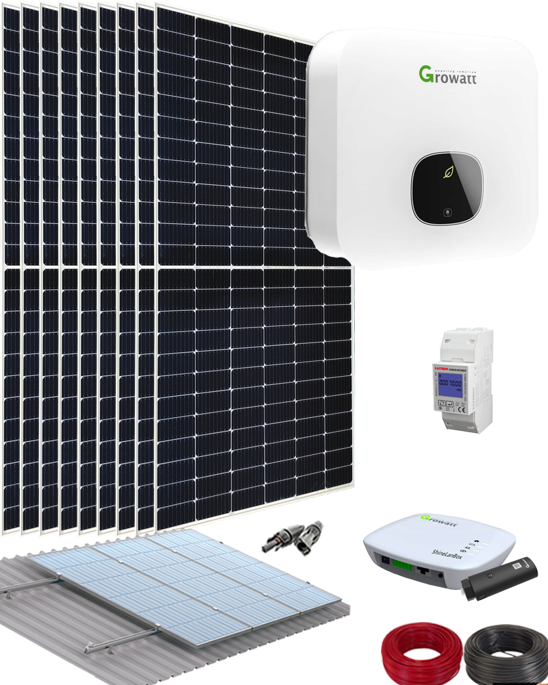 Kit solar autoconsumo con inversor Growatt de 4.2kW | Leroy Merlin