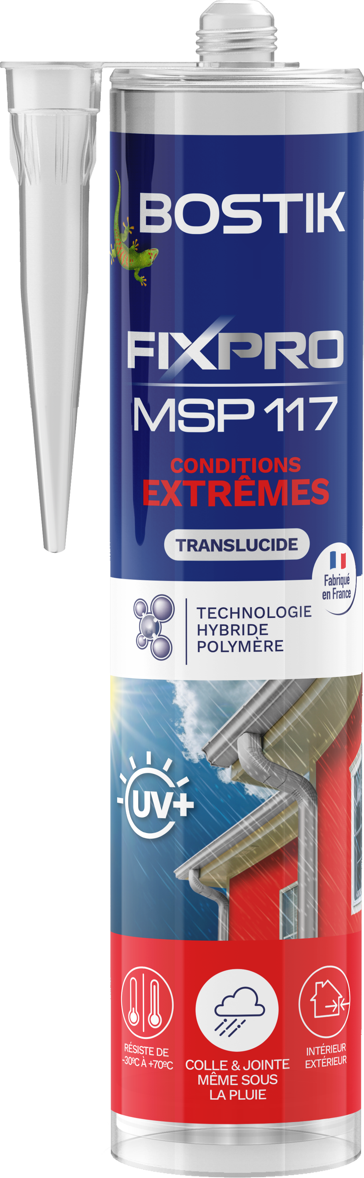 Mastic colle conditions extrêmes transparent 290 ml Fixpro MSP 117 ...