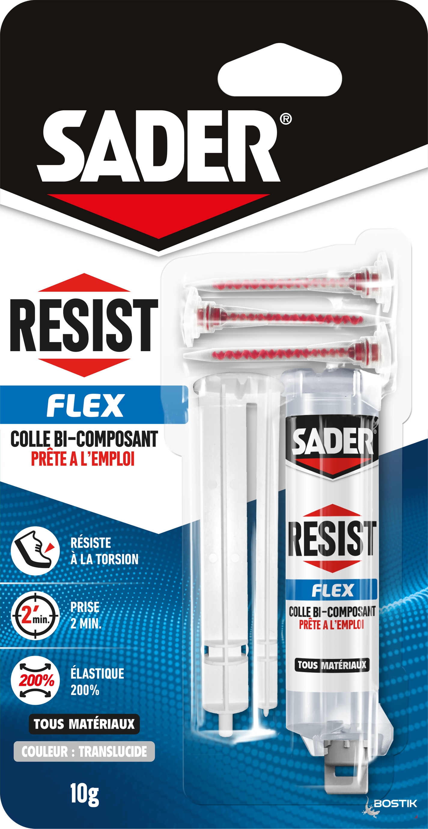 Colle de réparation époxy Resist flex SADER, 10 g transparent | Leroy ...