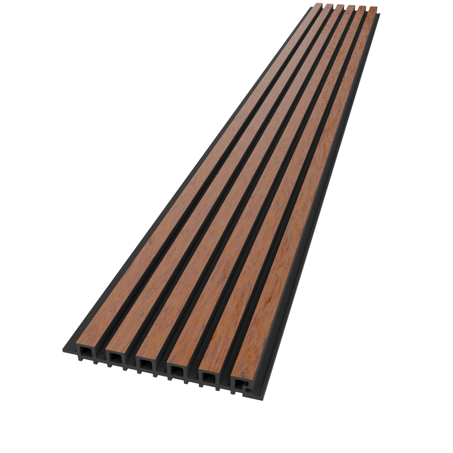 Panel de revestimiento alistonado teka / negro de 22 x 220 cm | Leroy ...